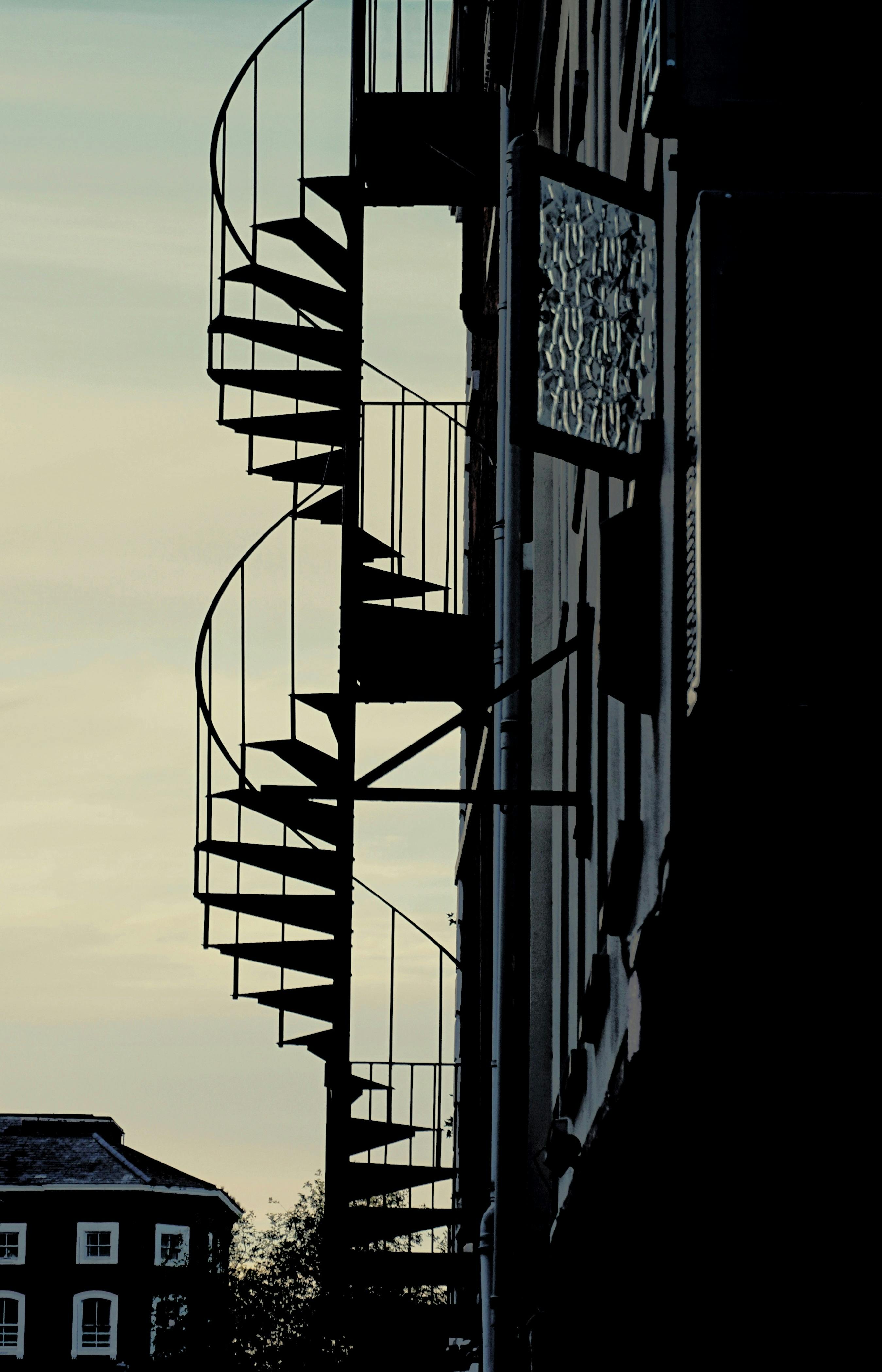 Silhouette Os Spiral Staircase · Free Stock Photo