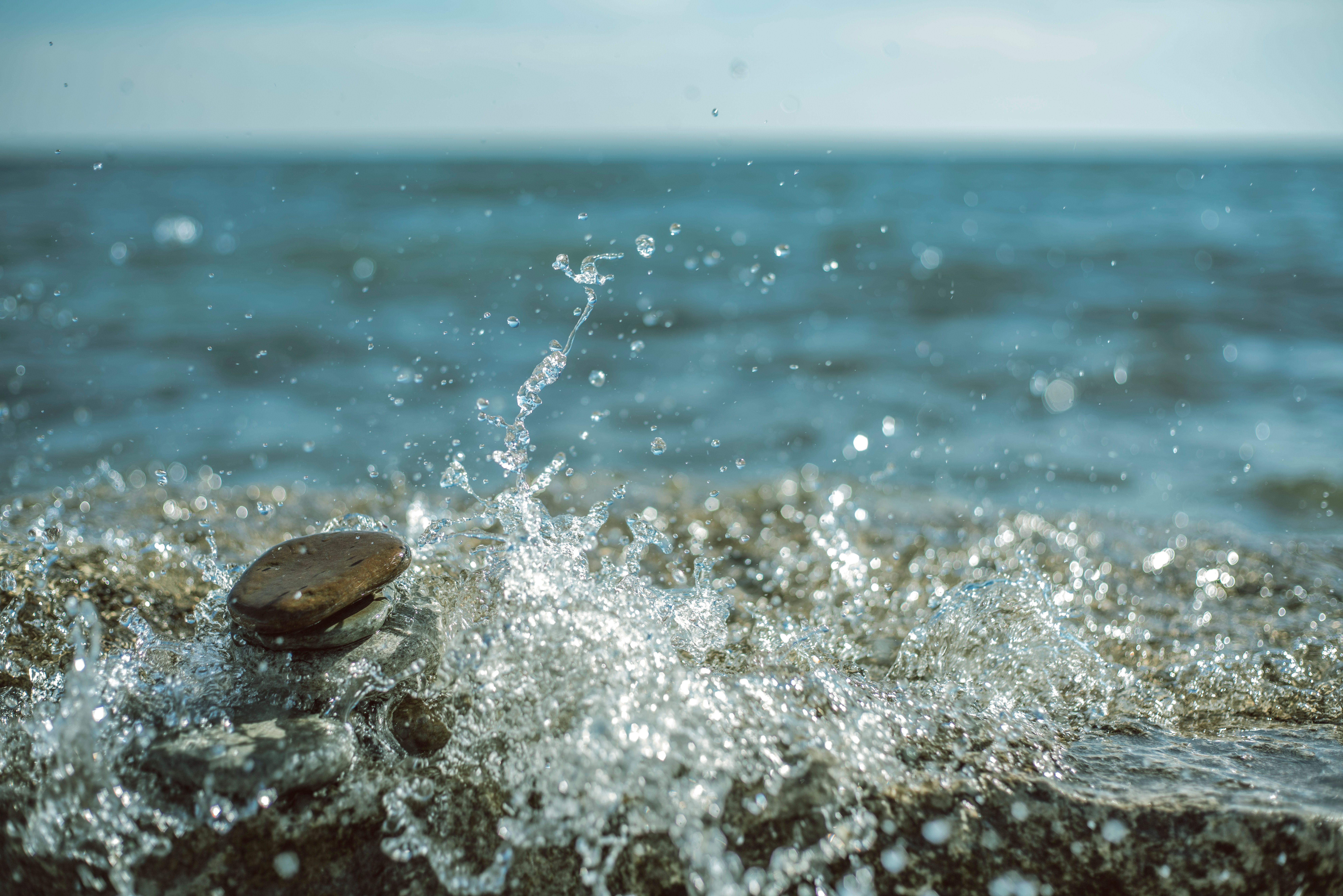 Dynamic Splash of Ocean Waves on Rocks · Free Stock Photo