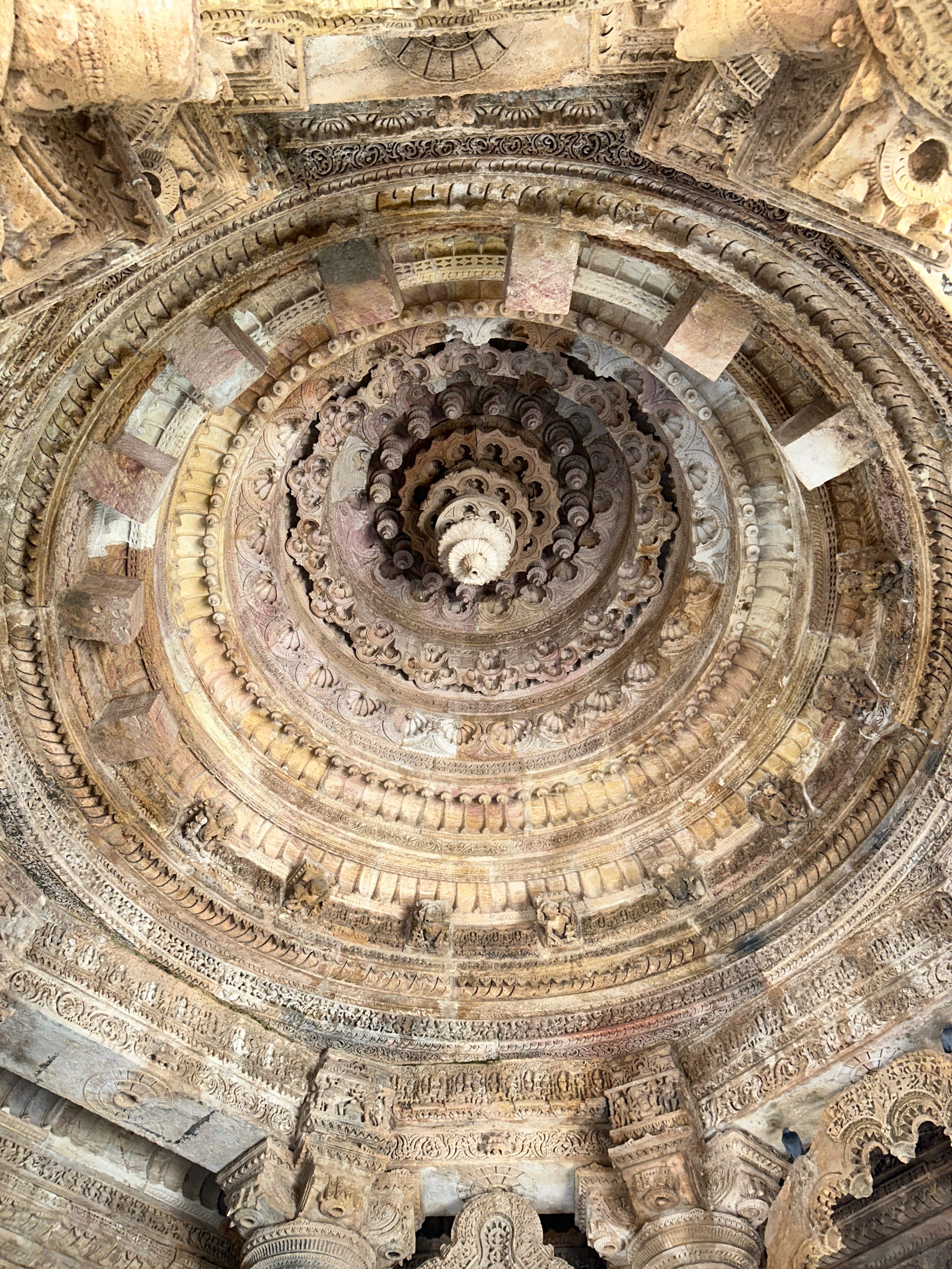 Intricate Architectural Ceiling of Ancient Temple · Free Stock Photo
