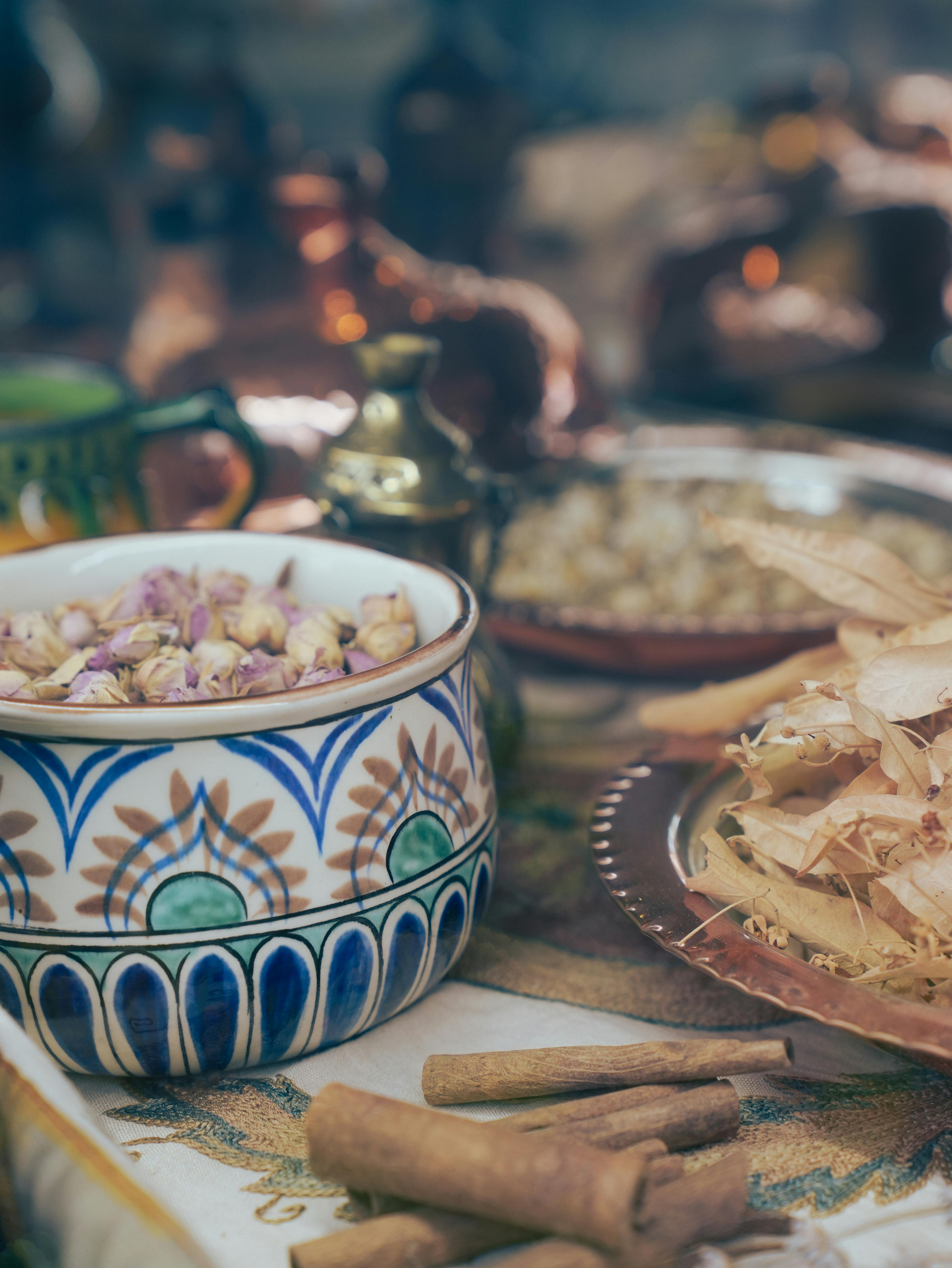 Traditional Turkish Herbal Tea Setup in Bursa · Free Stock Photo