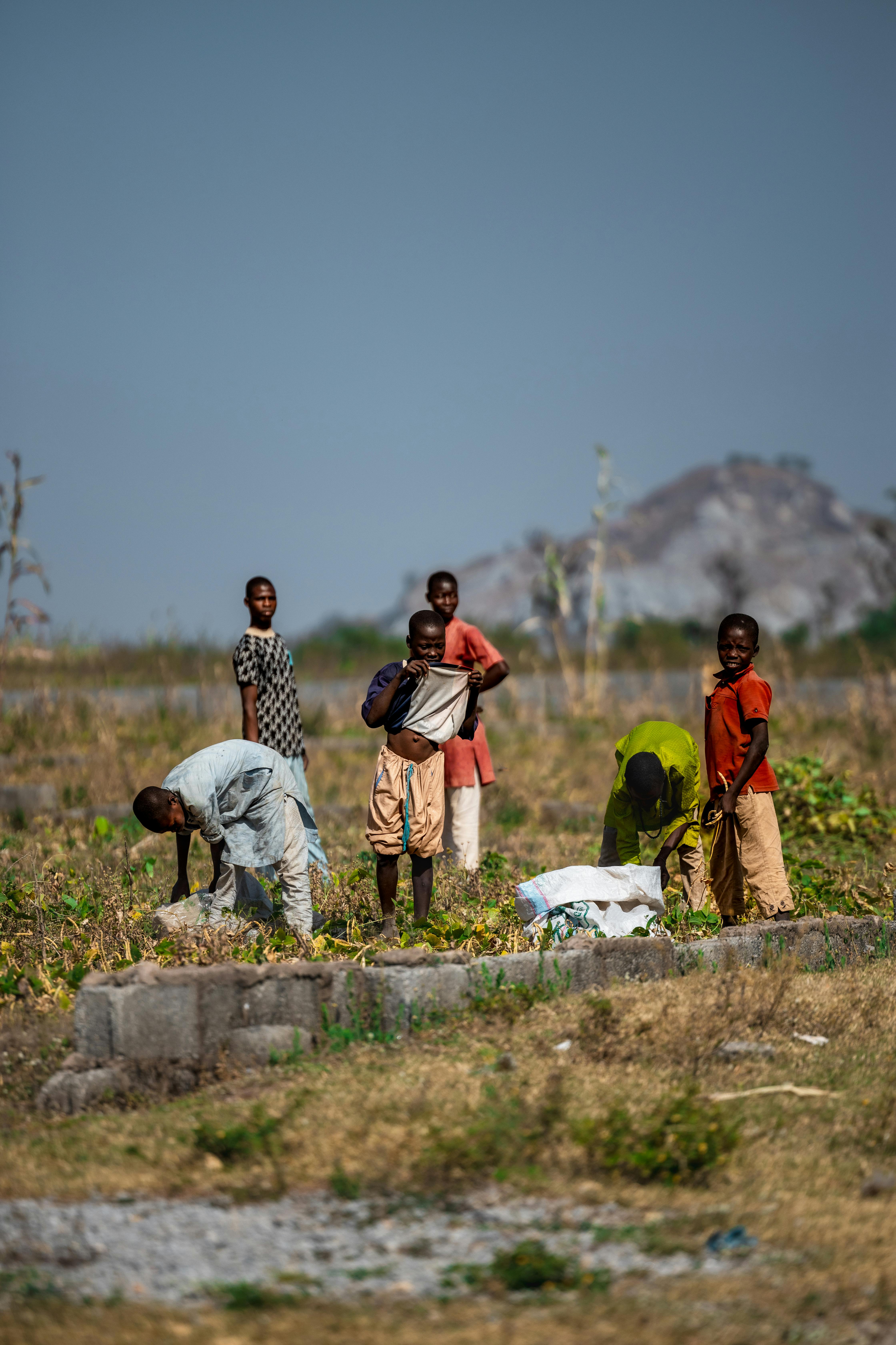 Children Working in Field Near Abuja, Nigeria · Free Stock Photo