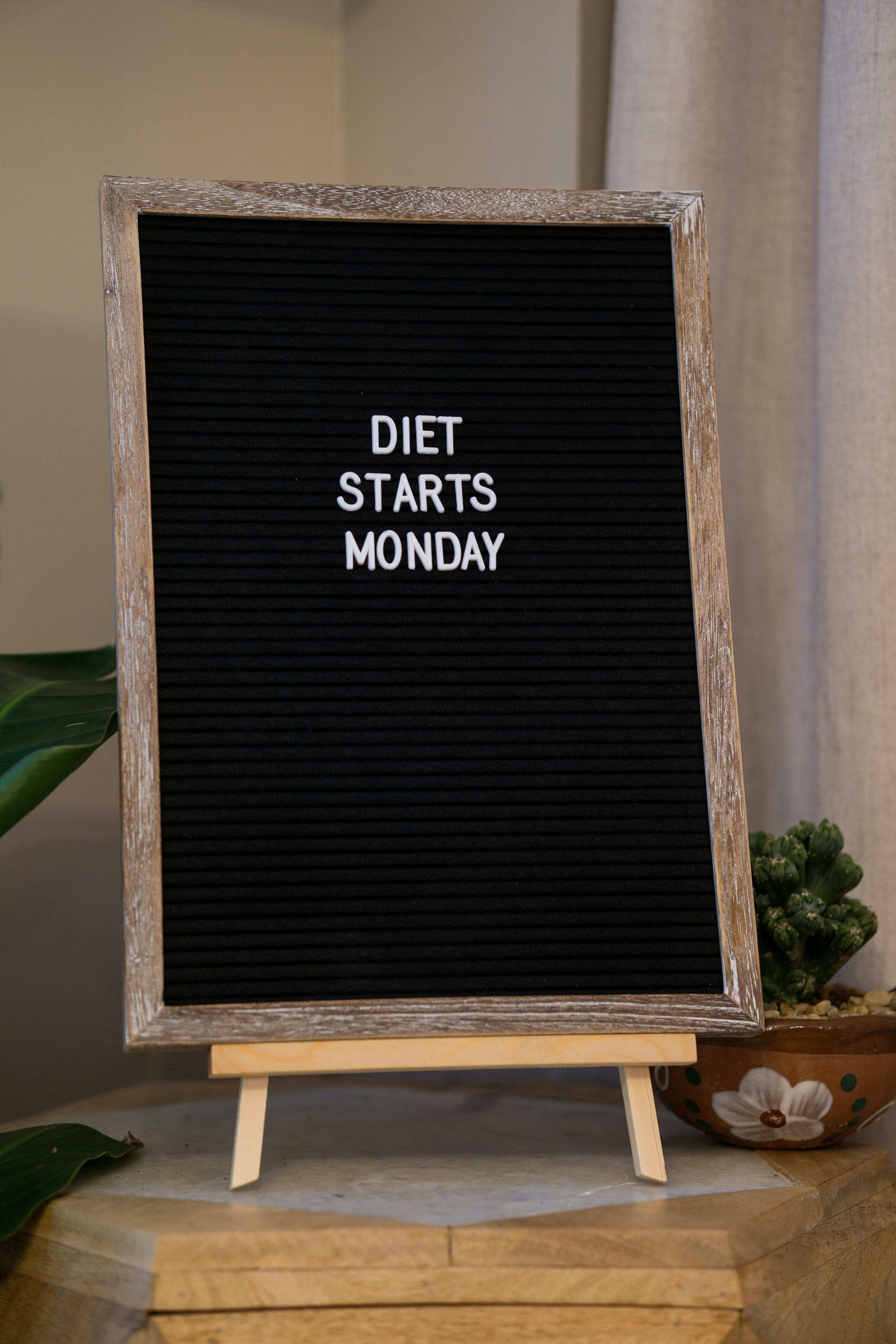 Motivational Letter Board with Diet Message · Free Stock Photo