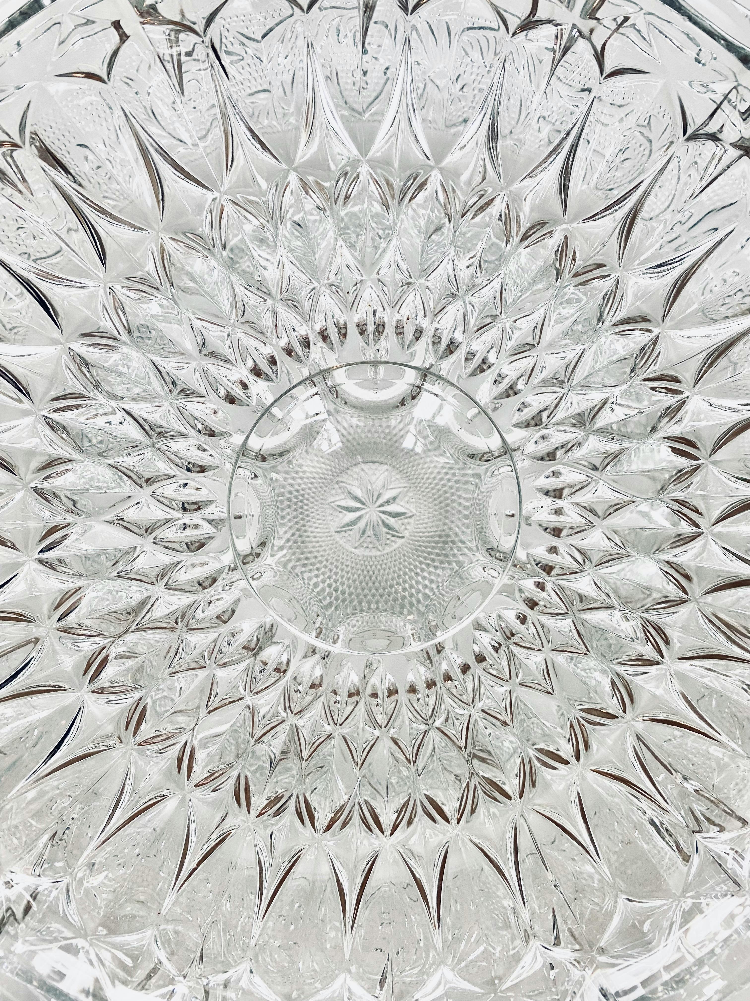 Intricate Clear Crystal Glassware Pattern Background · Free Stock Photo