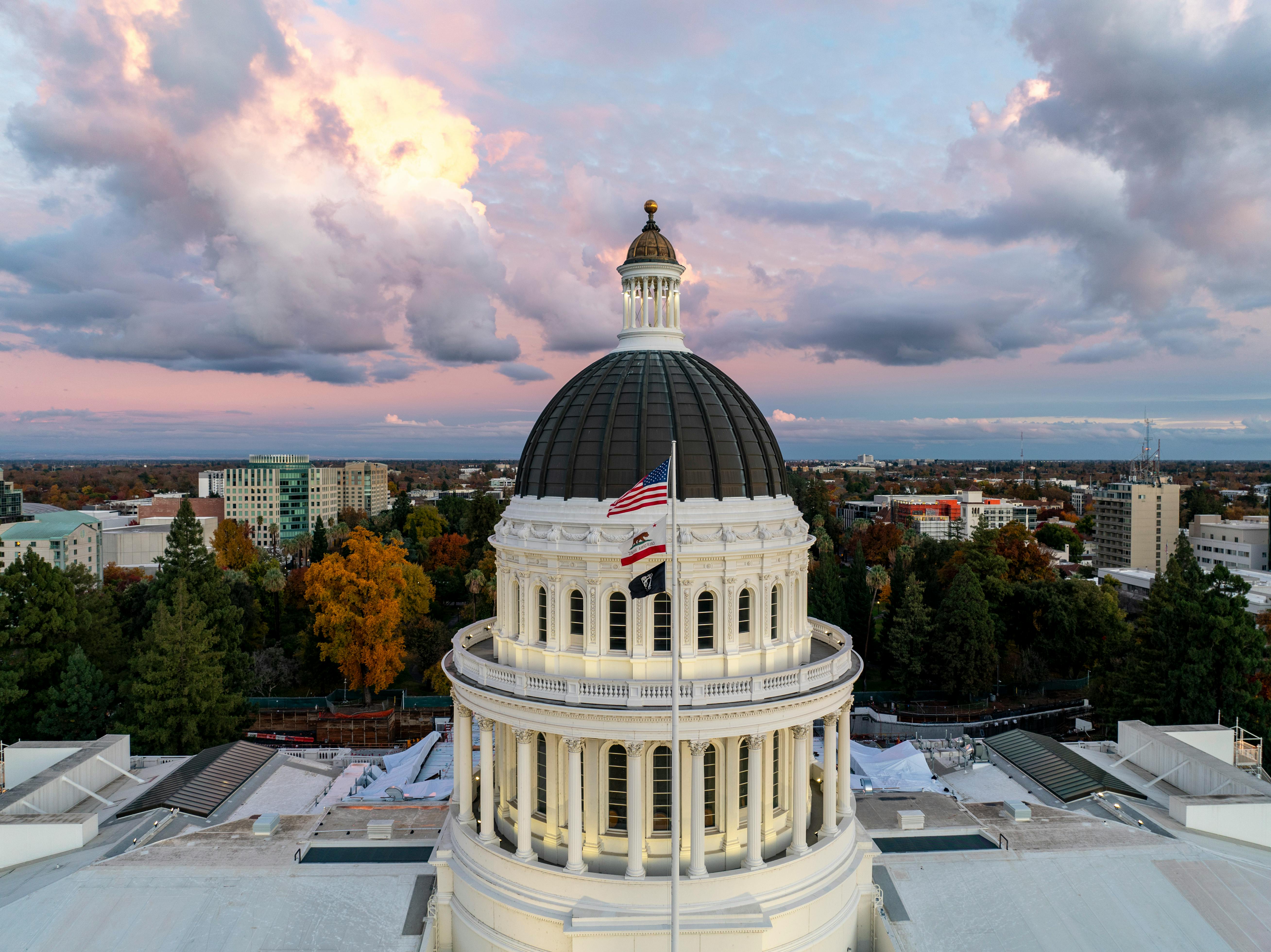 California State Capitol Dome at Dusk · Free Stock Photo