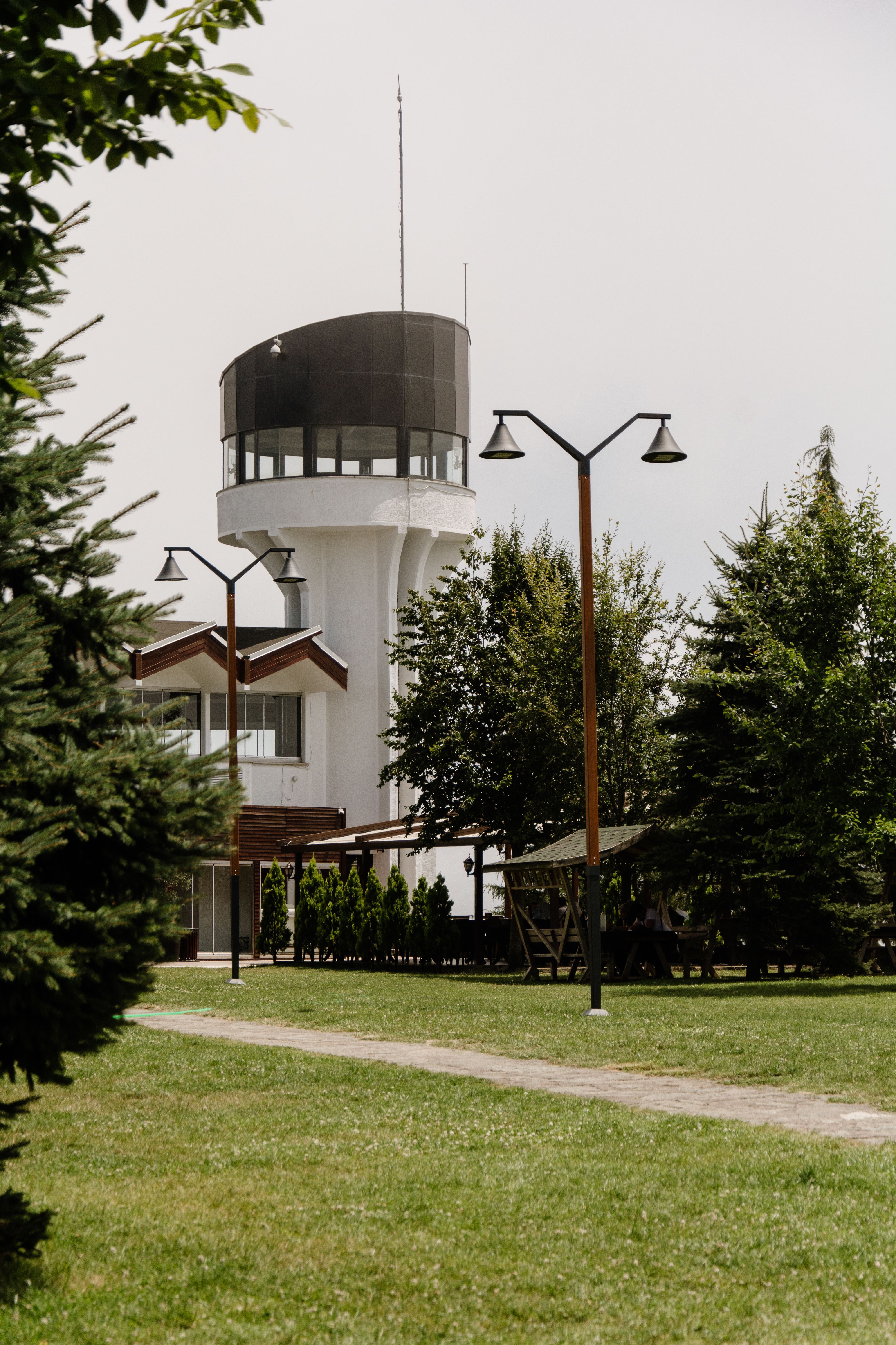Modern observation tower in park setting · Free Stock Photo