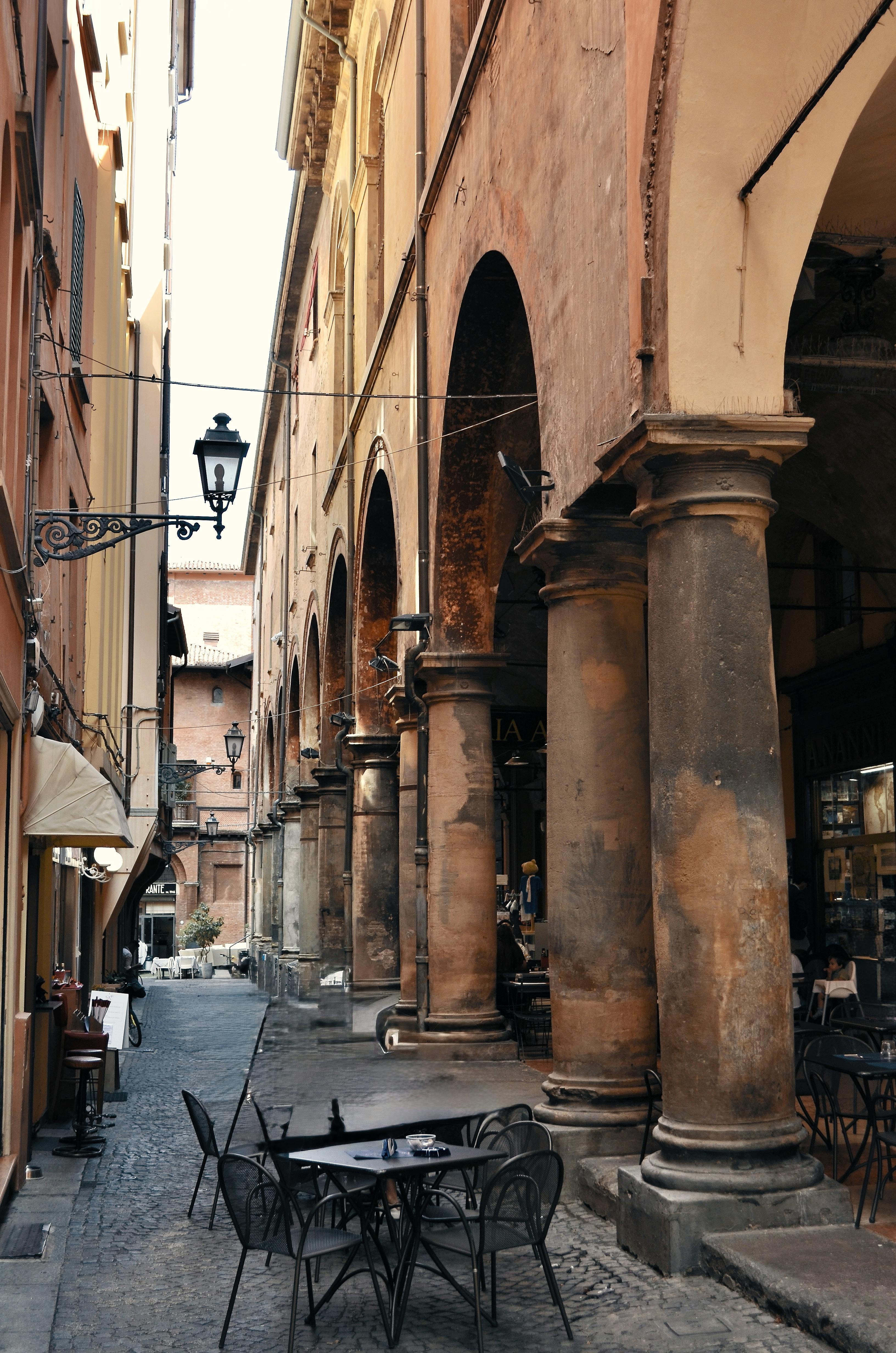 Charming Arcade Alley in Bologna, Italy · Free Stock Photo