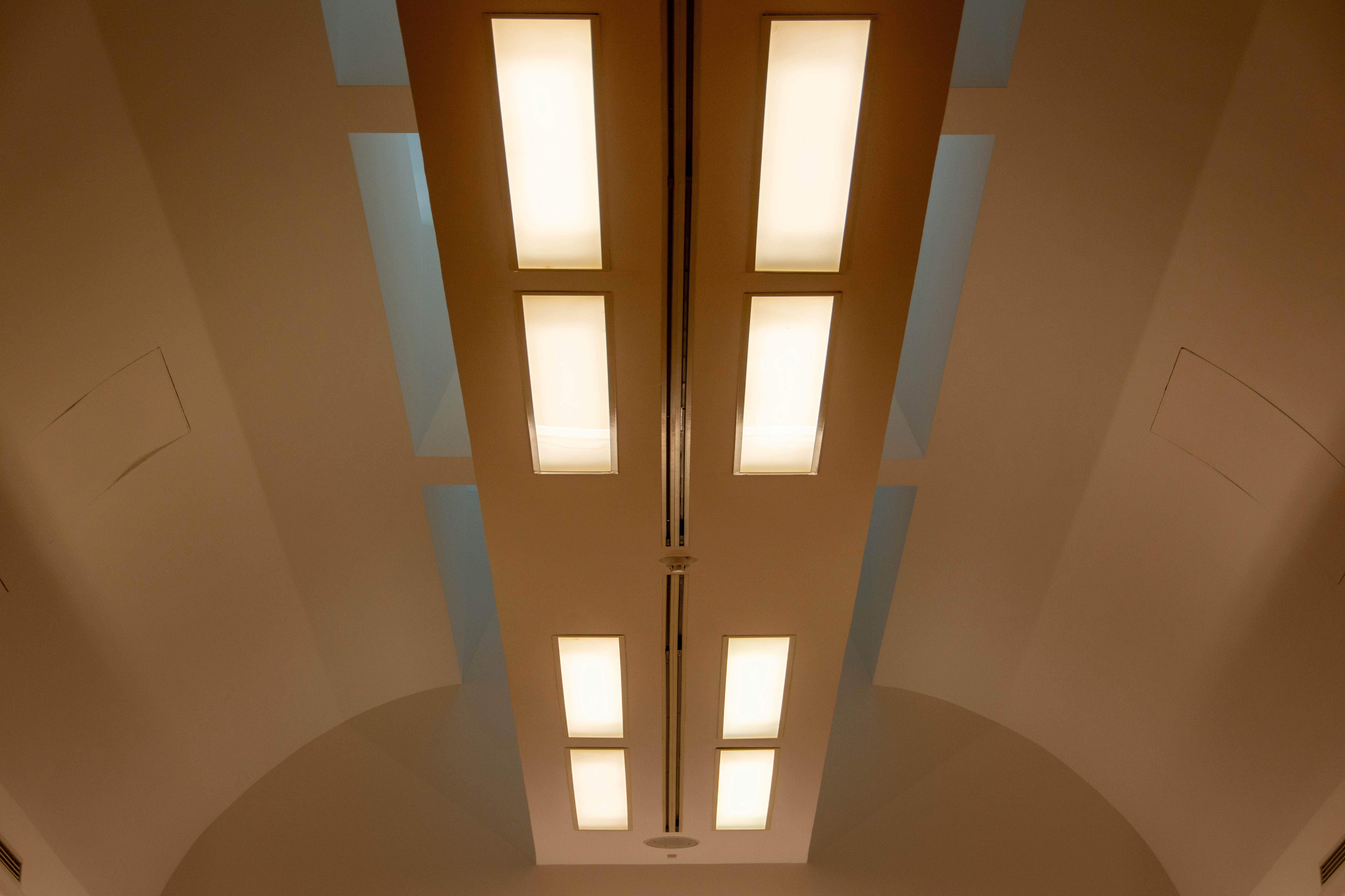 Modern Ceiling Lighting with Symmetrical Design · Free Stock Photo