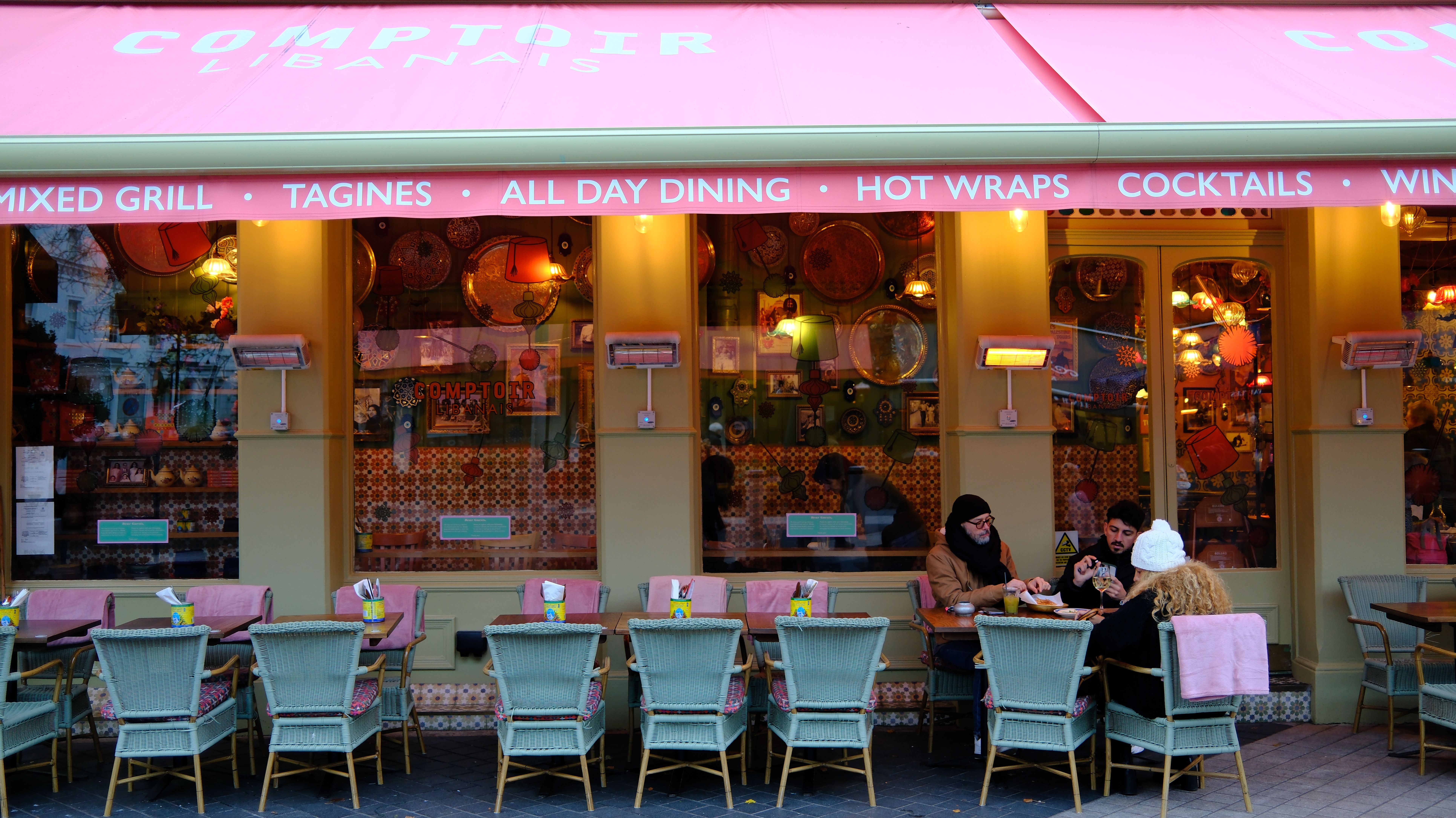 Charming Outdoor Dining at Lebanese Restaurant · Free Stock Photo