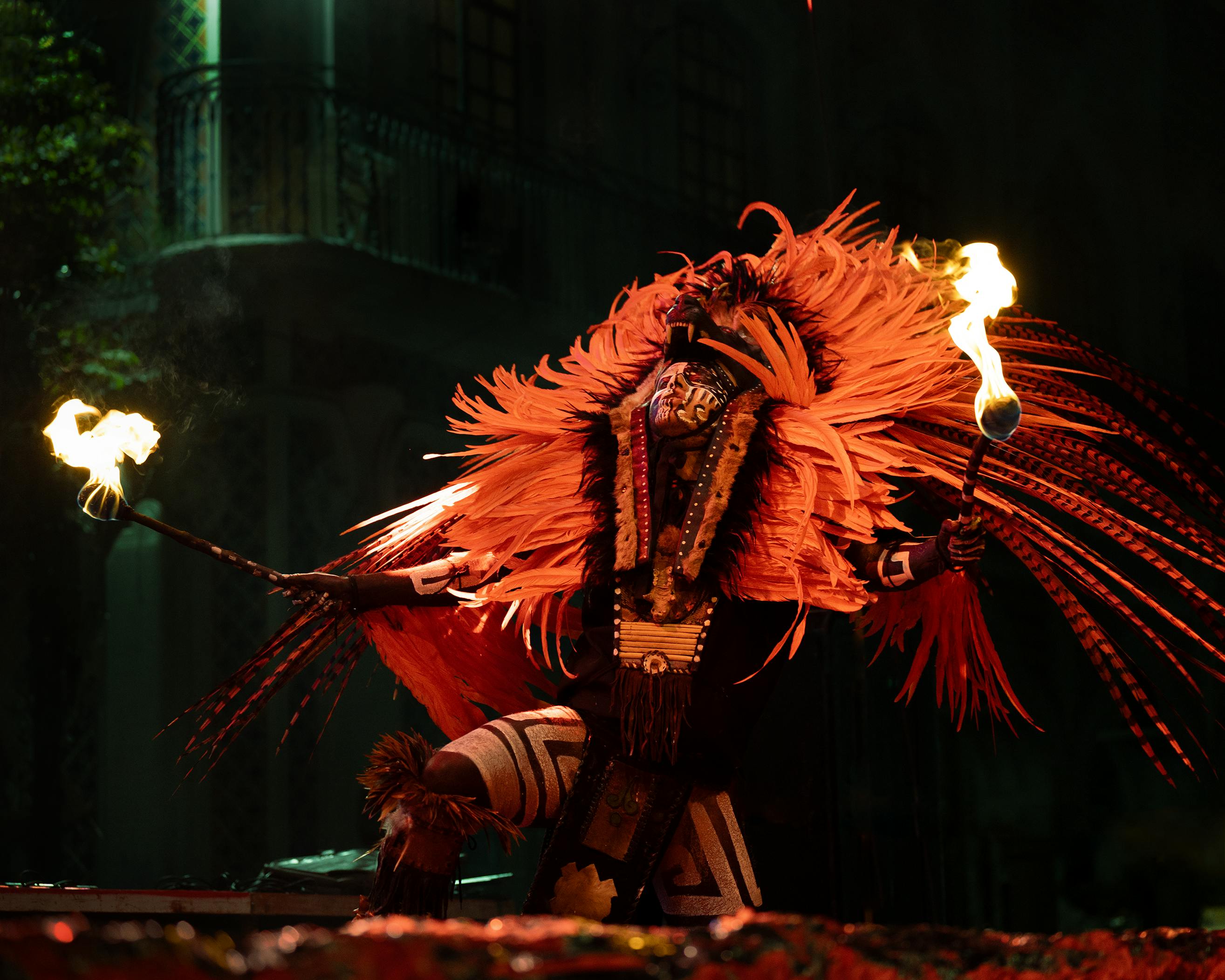 Cultural Dance and Fire Ritual in Puebla · Free Stock Photo