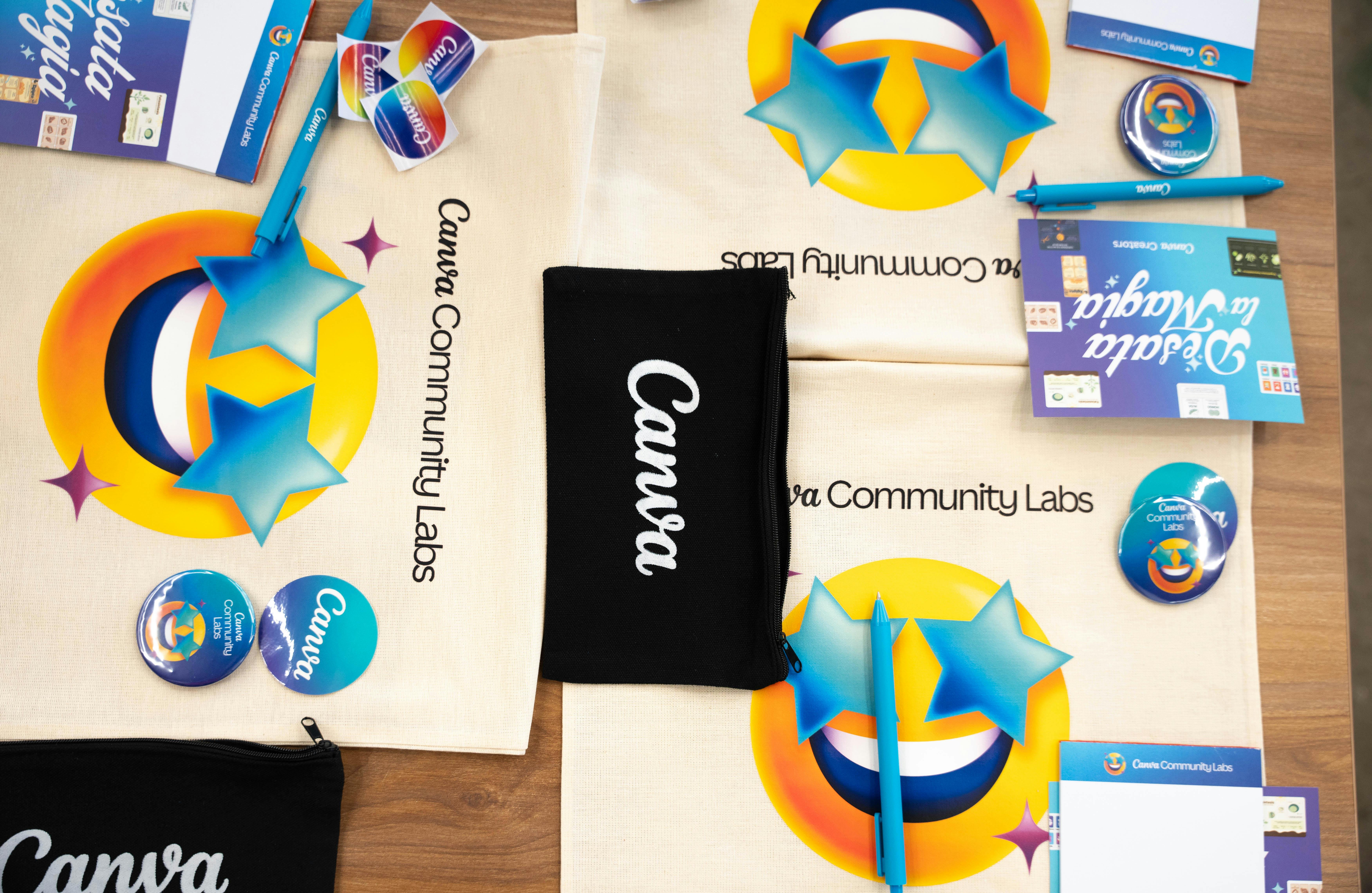 Colorful Canva Community Labs Merchandise Display · Free Stock Photo