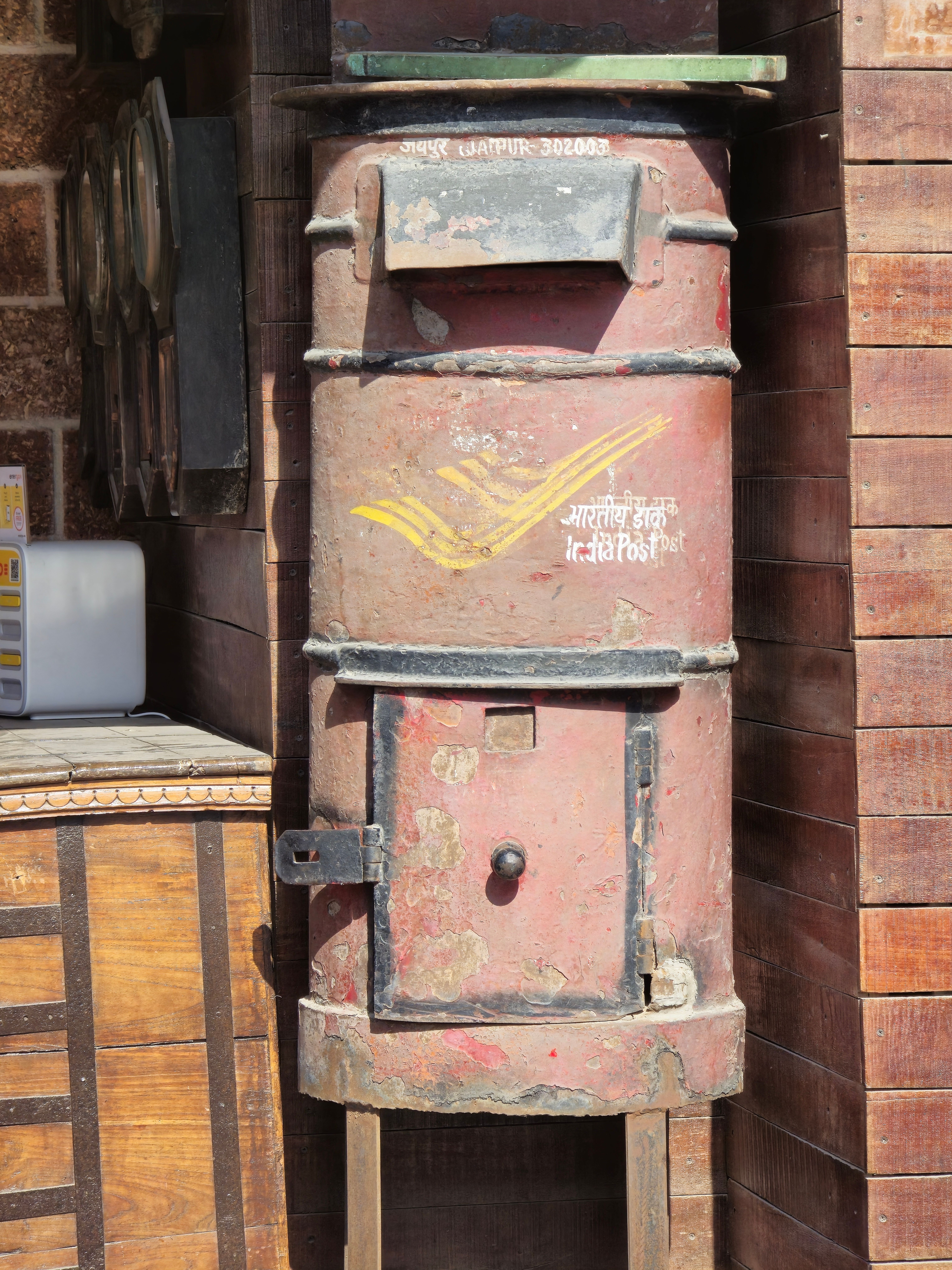Vintage Indian Post Box in Rustic Setting · Free Stock Photo