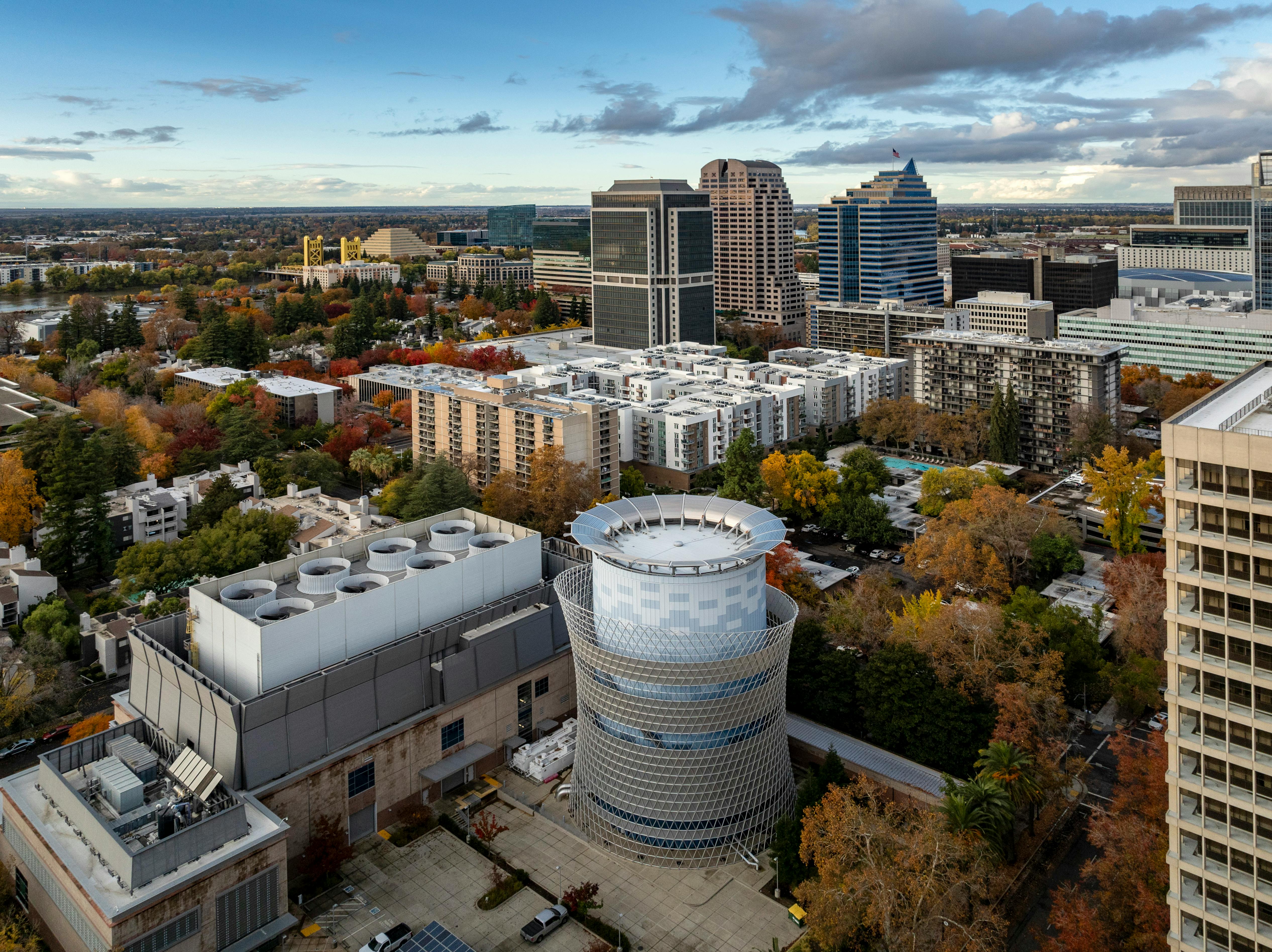 Aerial View of Downtown Sacramento Skyline · Free Stock Photo