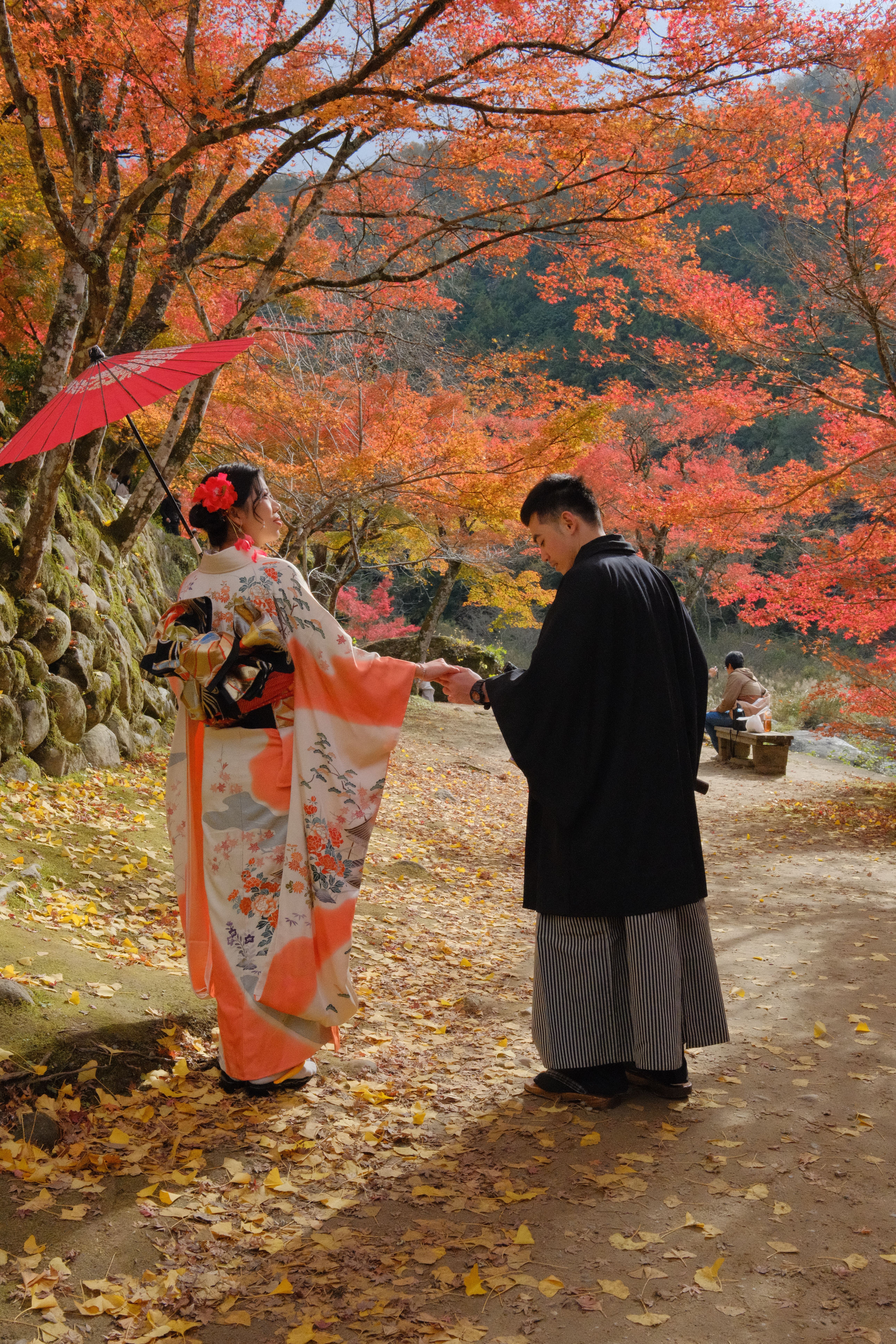 Traditional Kimono in Autumn at Korankei · Free Stock Photo