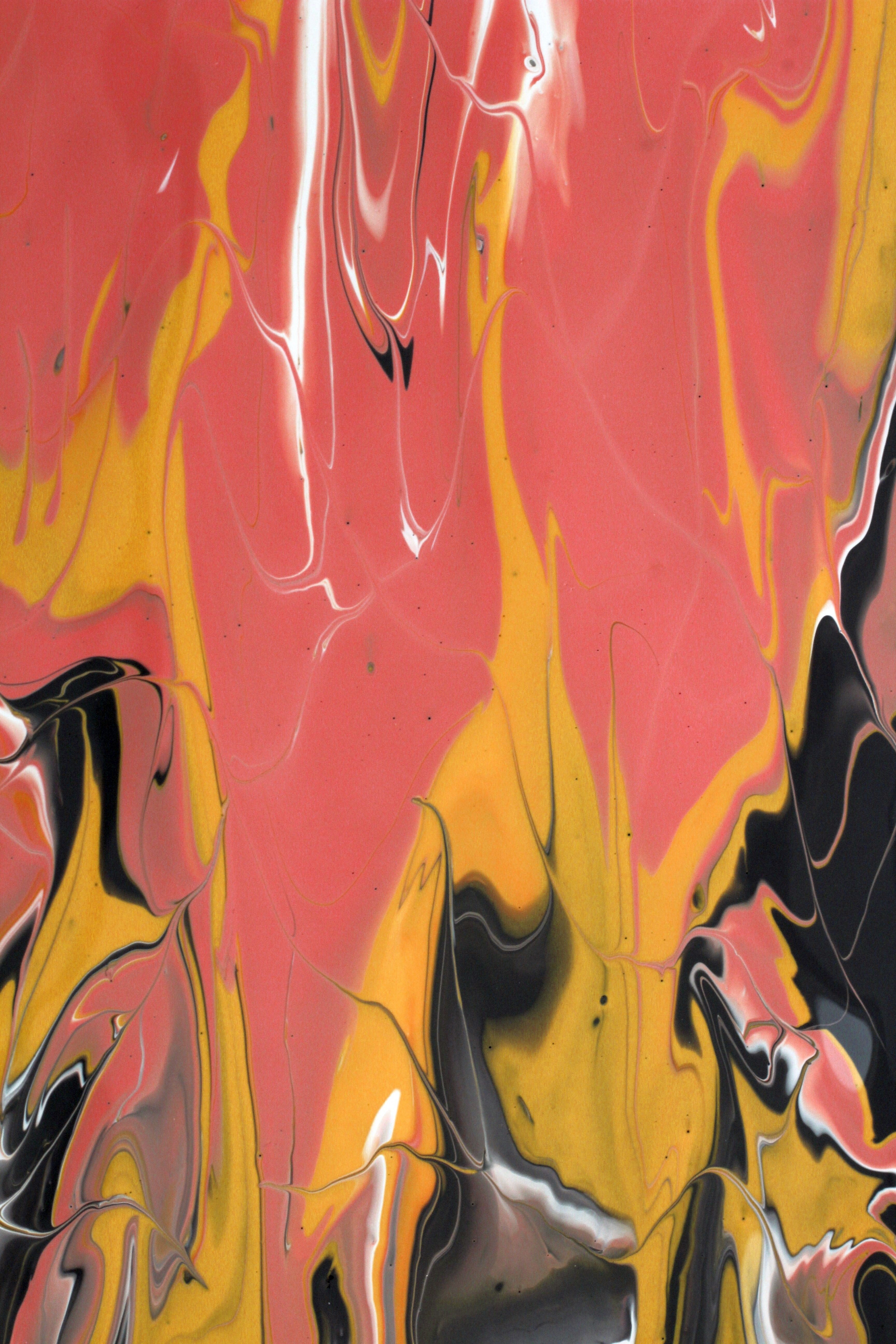 Vibrant Abstract Paint Swirl Art on Canvas · Free Stock Photo