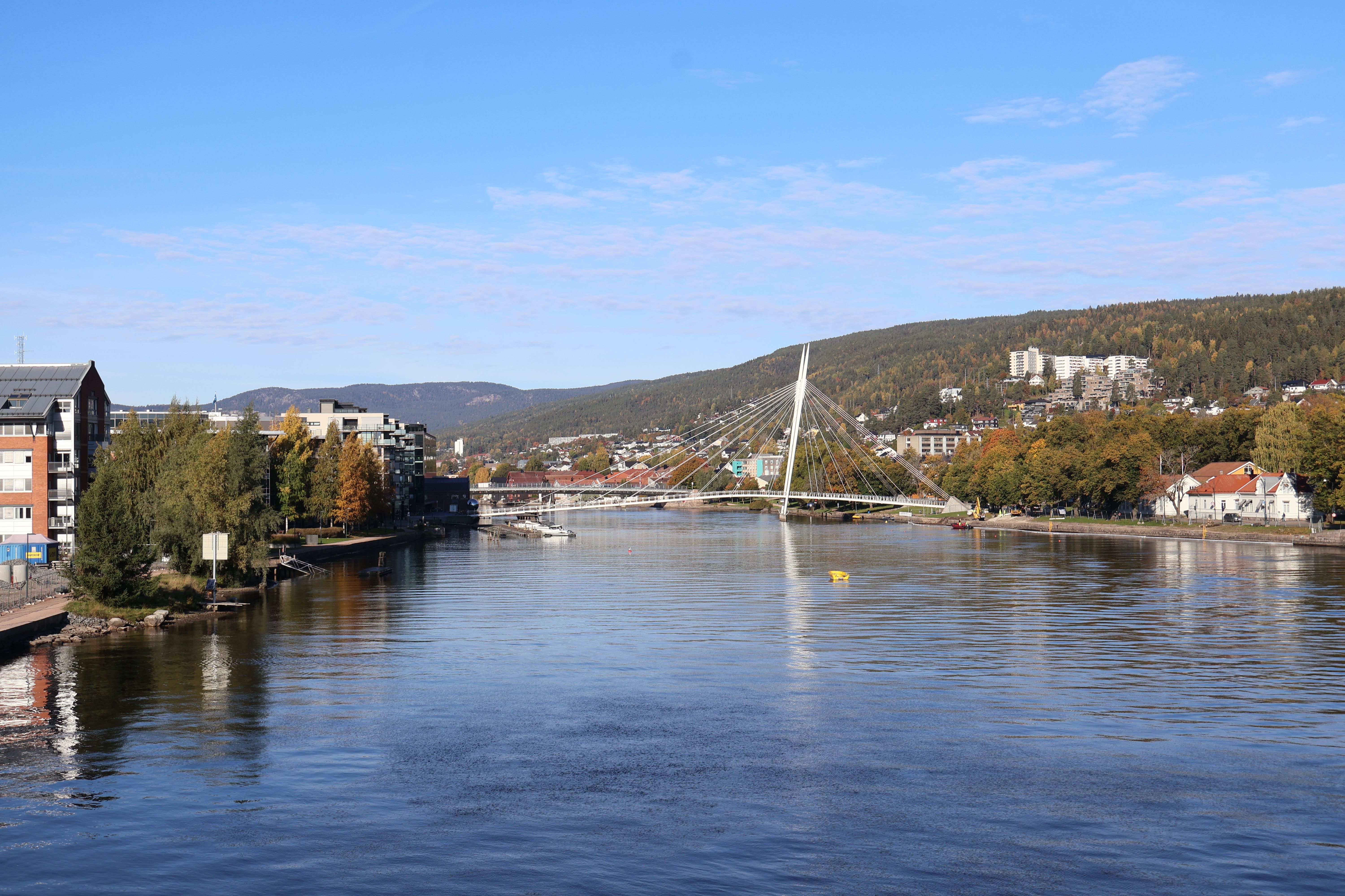 Drammen Bridge and River Scenic View in Norway · Free Stock Photo