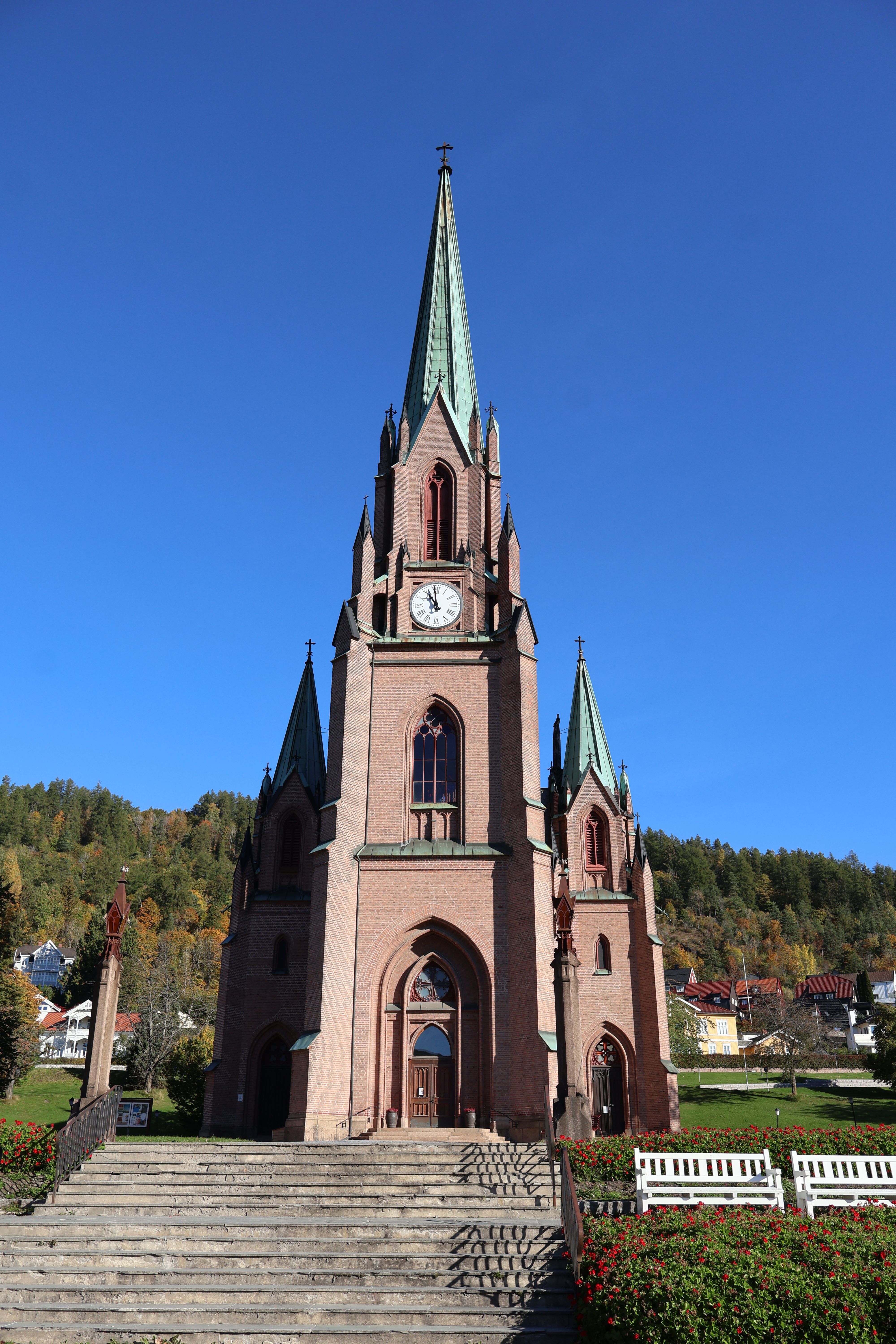 Majestic Church in Drammen against Clear Sky · Free Stock Photo