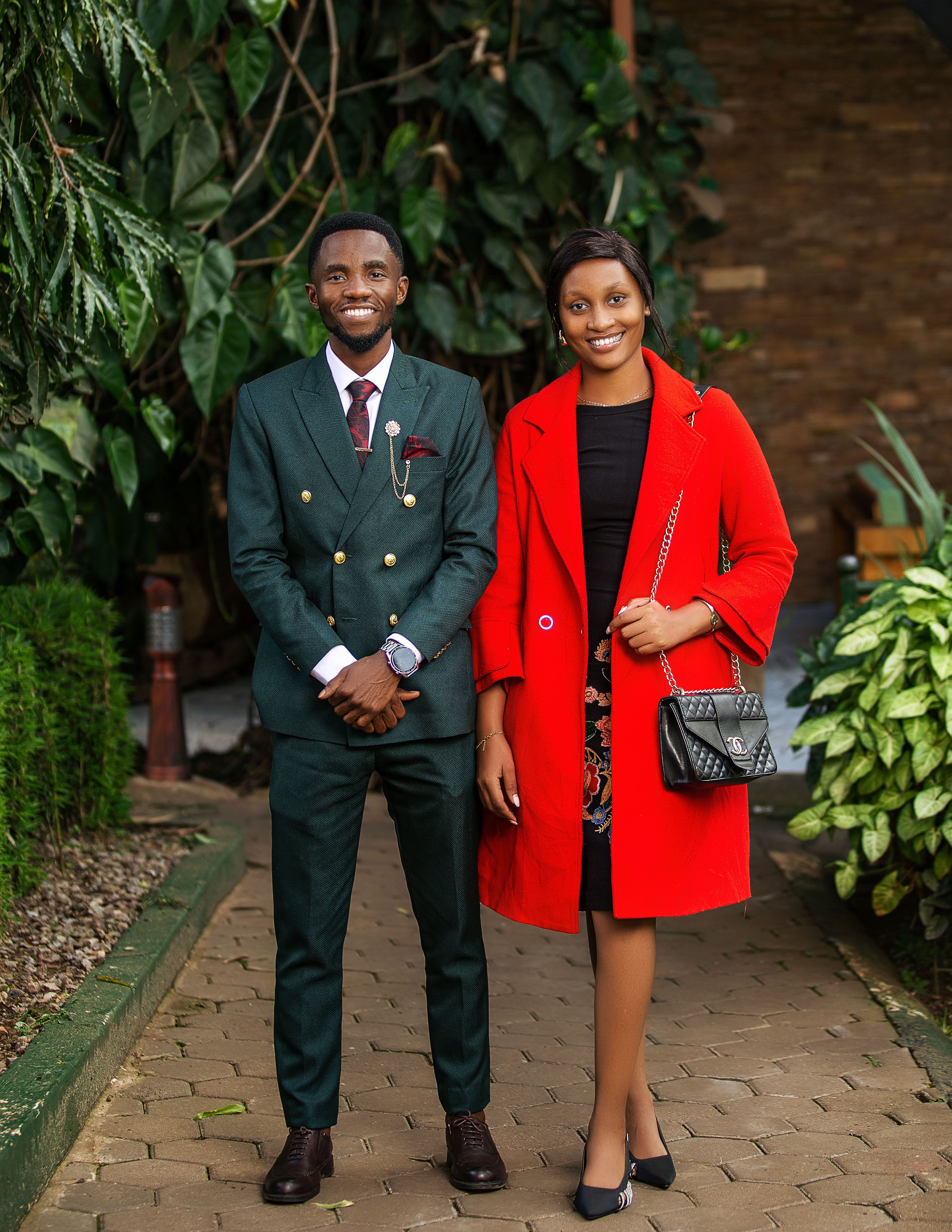 Elegant Couple in Stylish Formal Attire Outdoors · Free Stock Photo