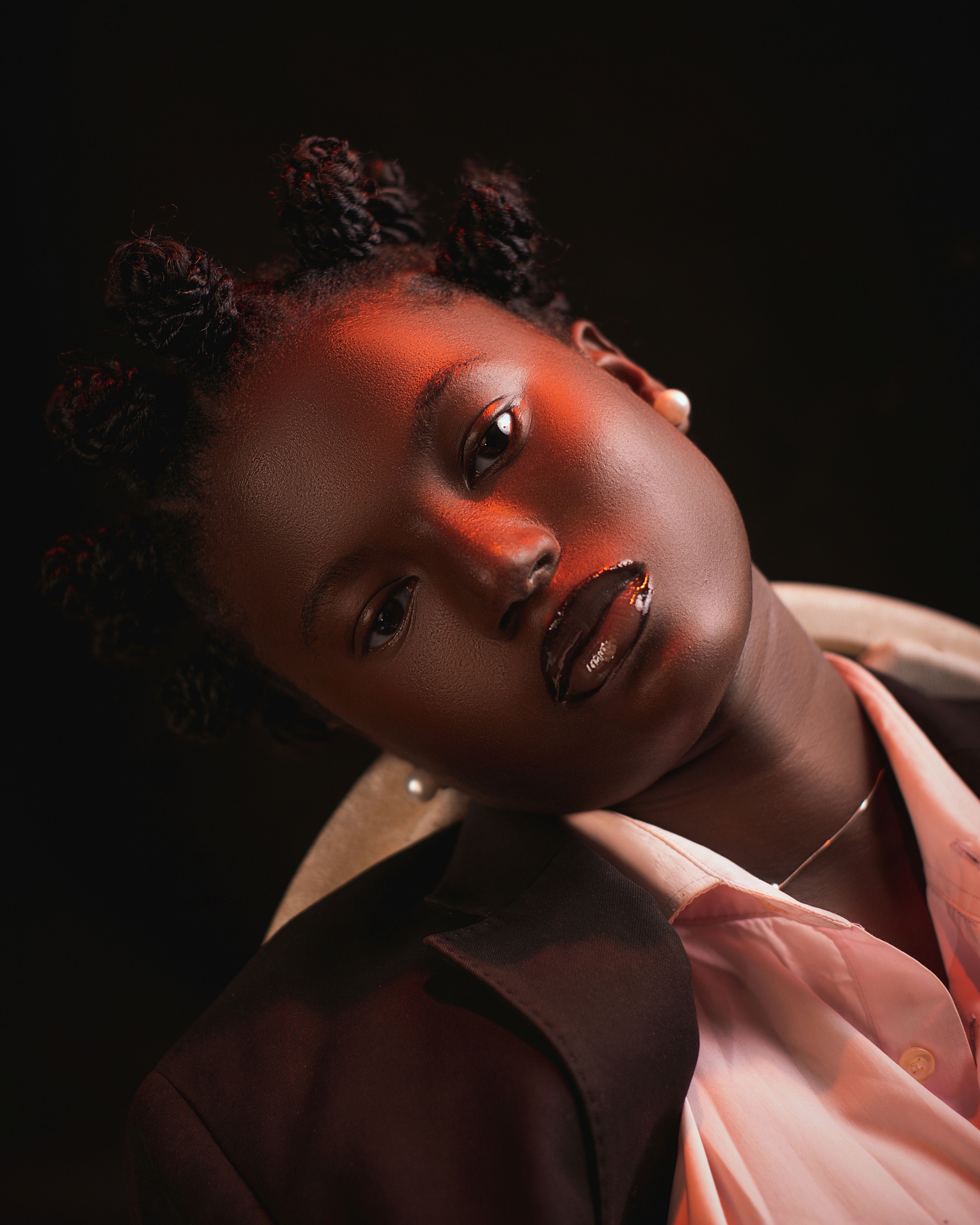 Portrait of Person with Stylish Bantu Knots · Free Stock Photo