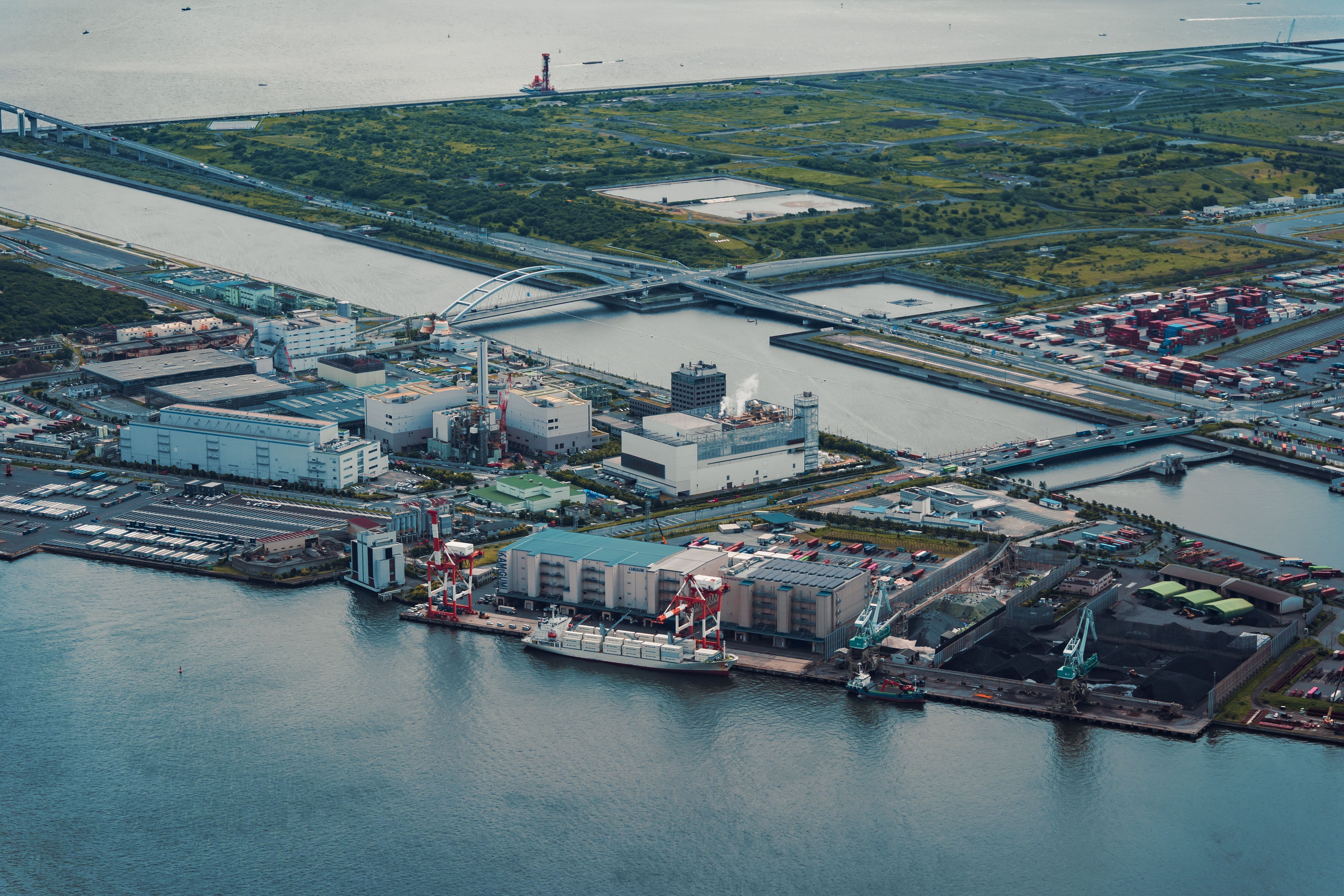 Aerial View of Industrial Port in Tokyo, Japan · Free Stock Photo