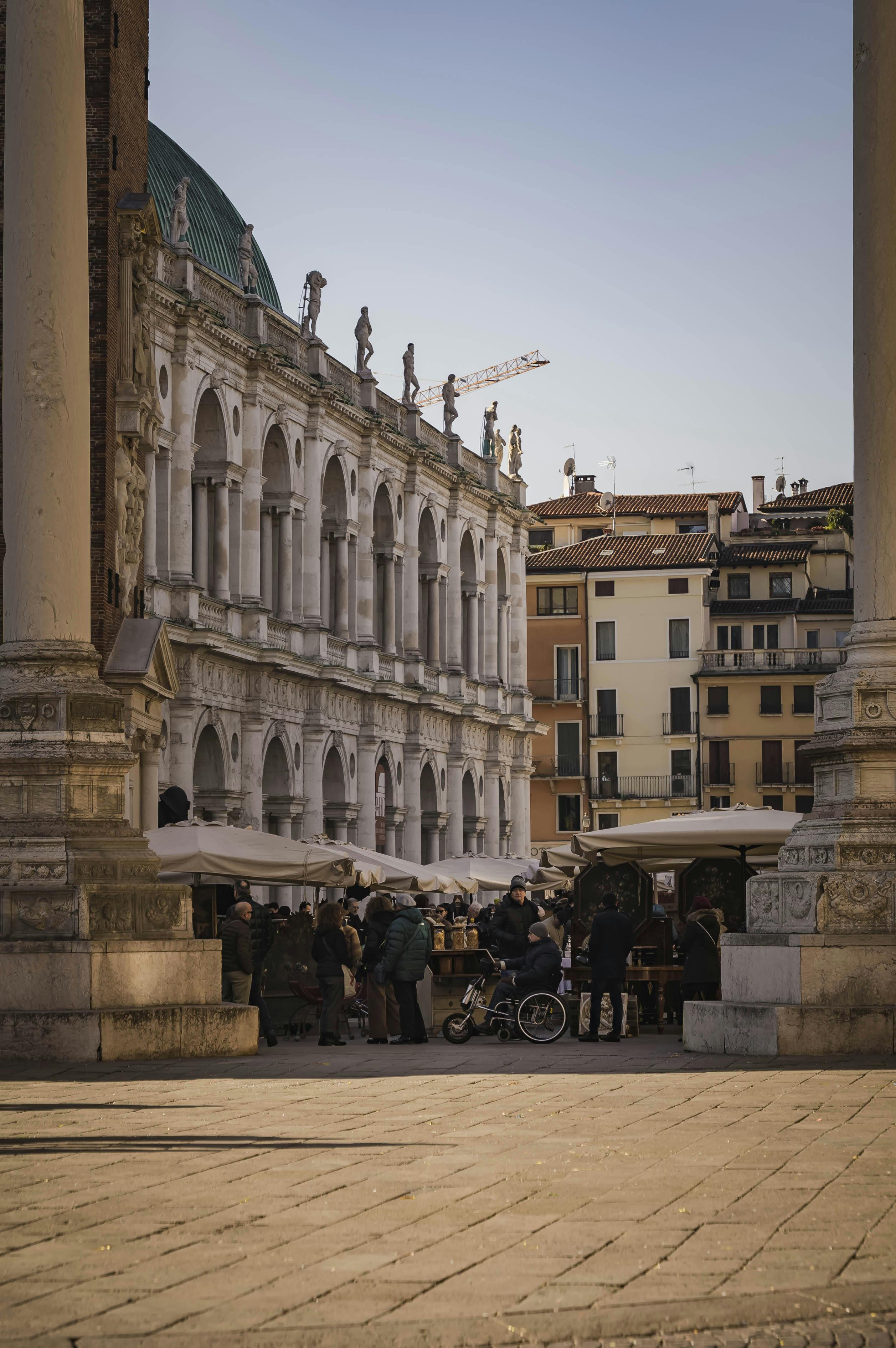 Historic Town Square with Market Stalls · Free Stock Photo