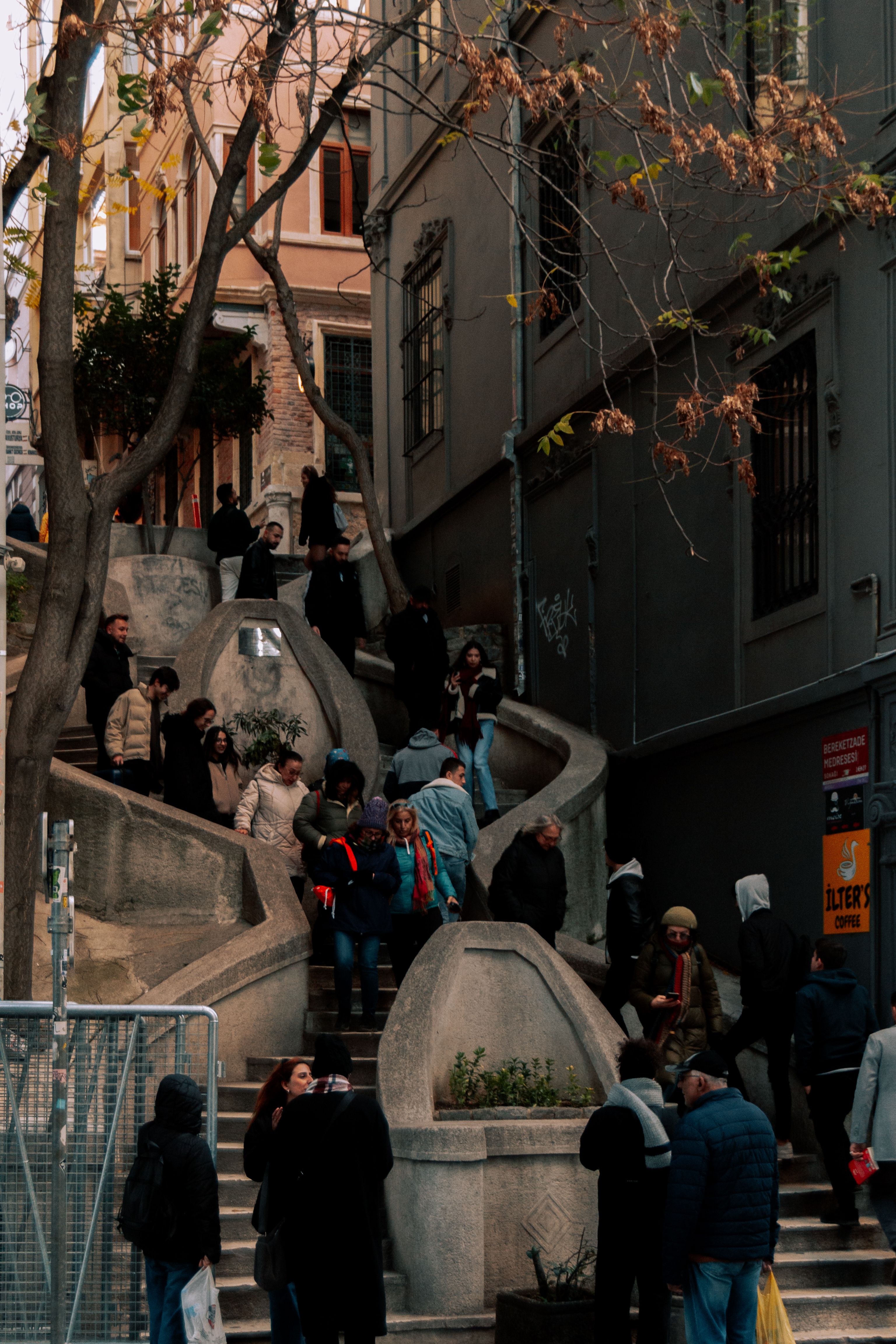 Historic Urban Staircase Buzzing with Life · Free Stock Photo