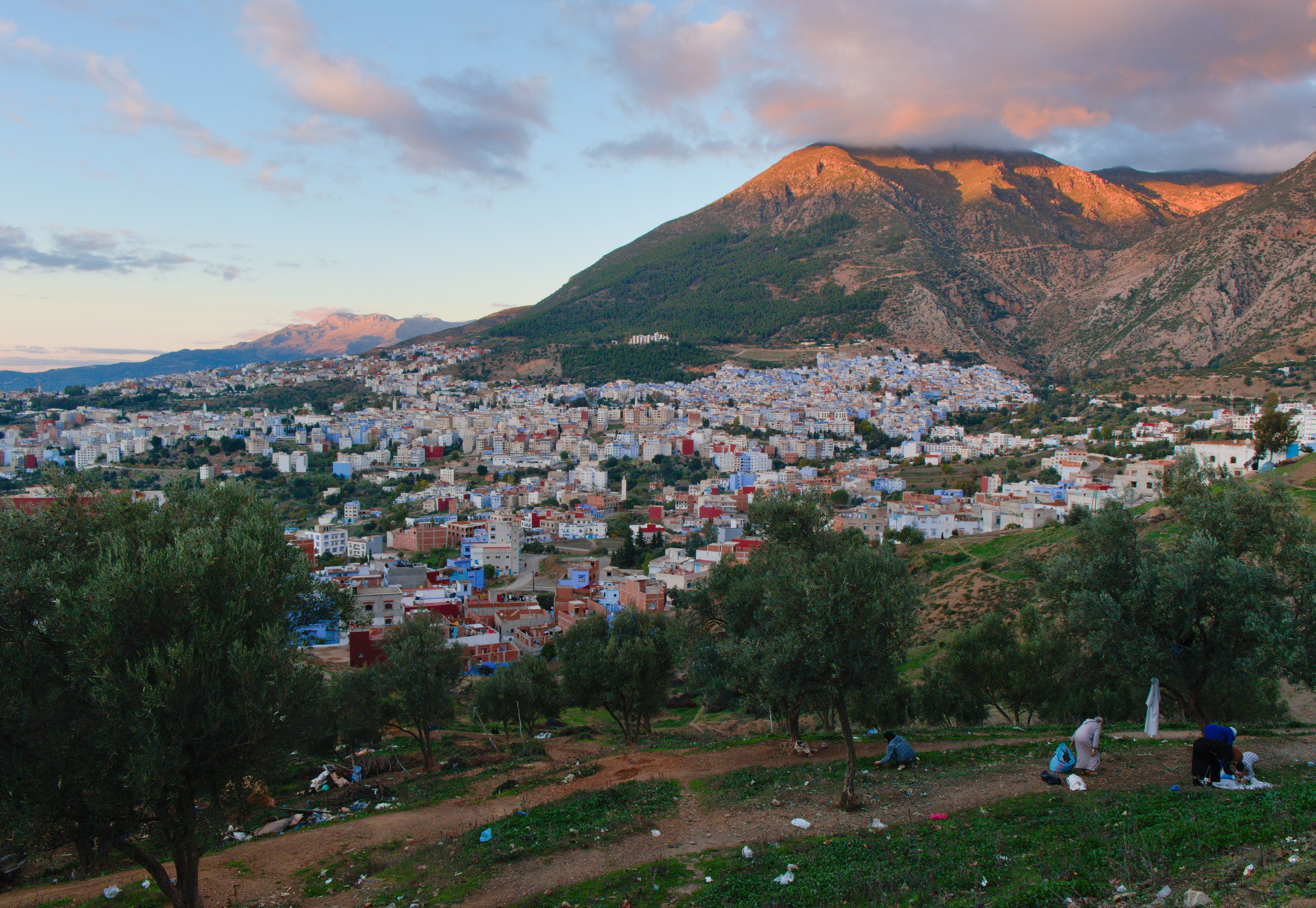 Stunning Landscape View of Moroccan Town at Sunset · Free Stock Photo