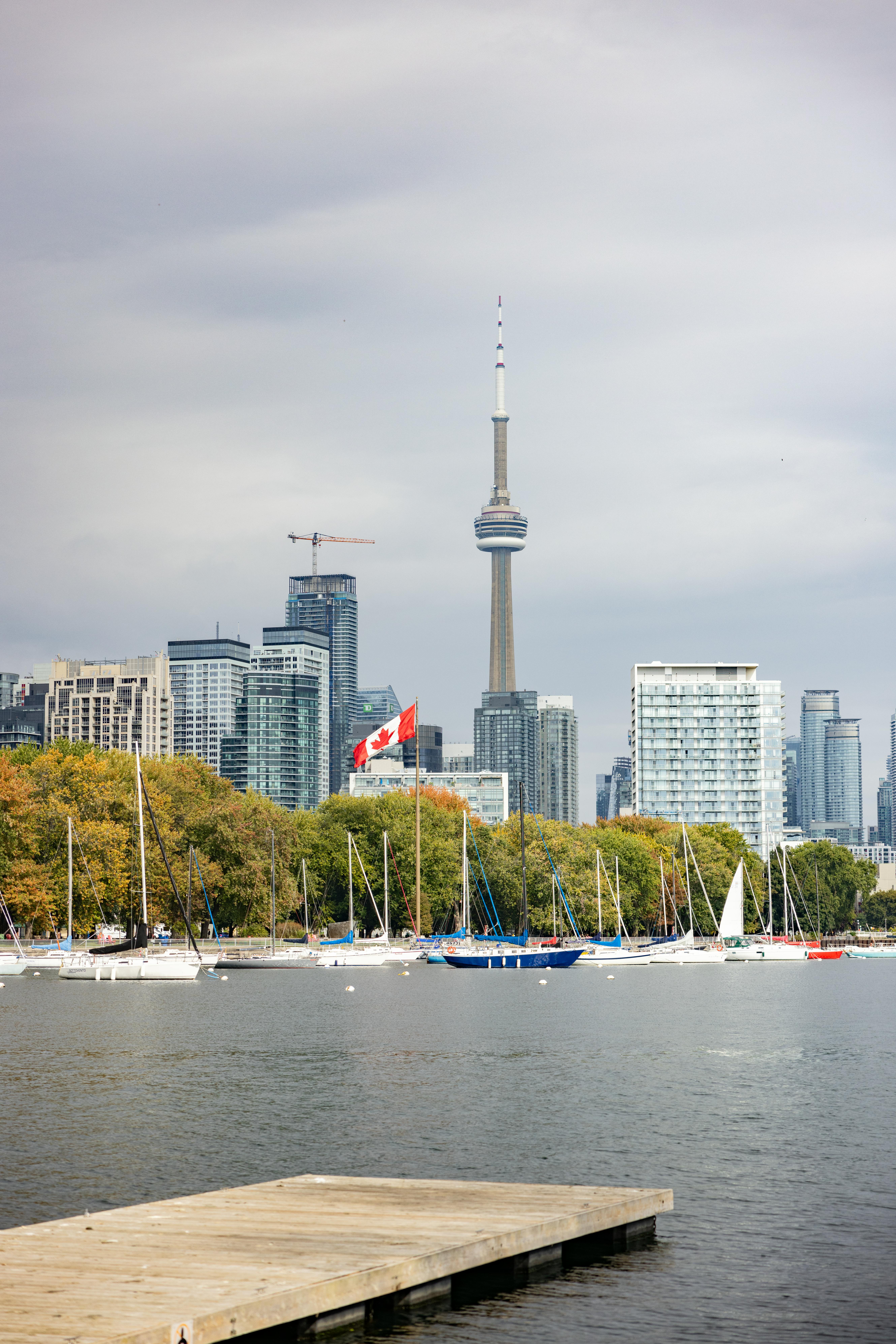 Toronto Skyline with CN Tower and Waterfront · Free Stock Photo