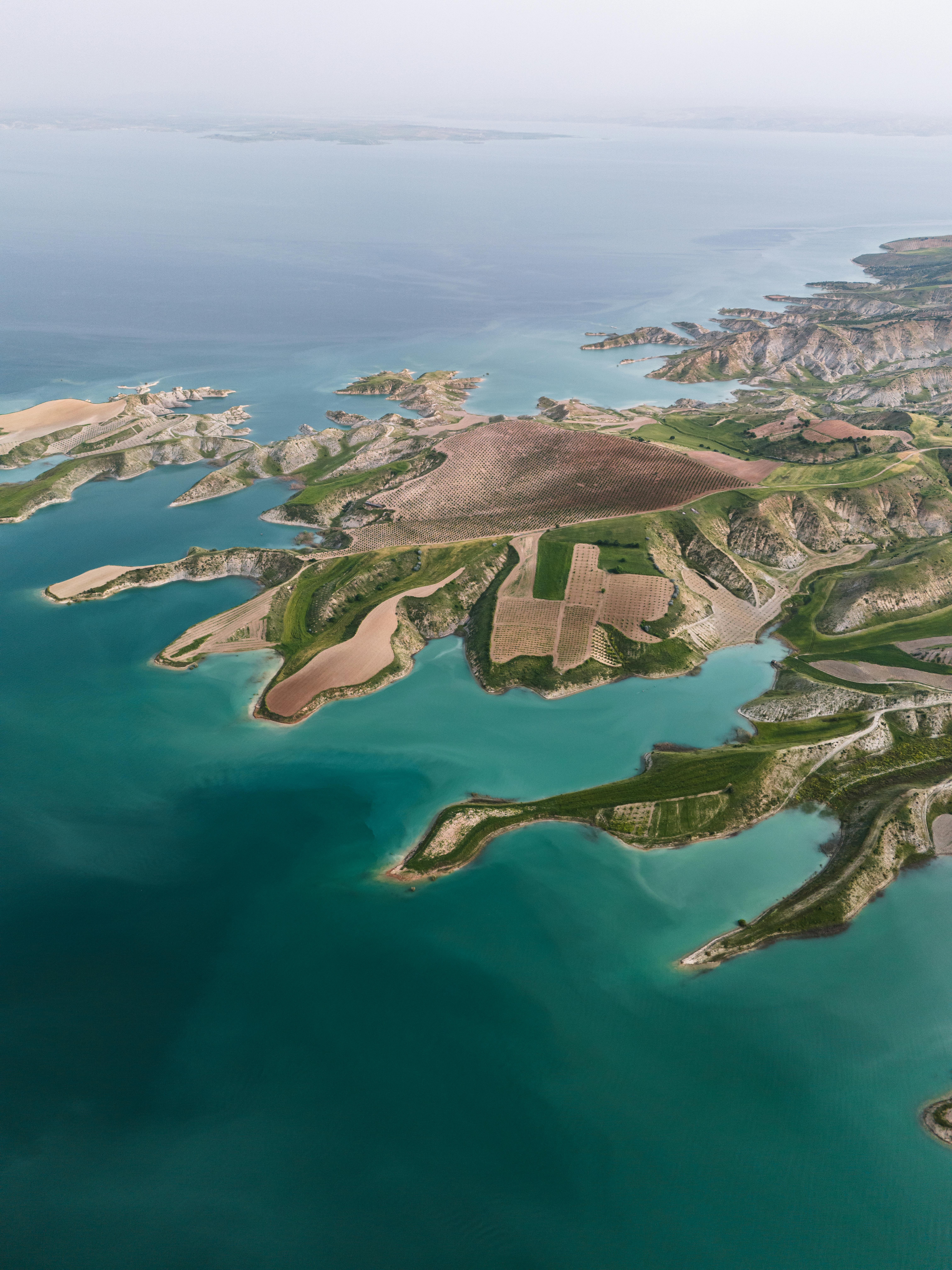 Aerial View of Scenic Peninsula and Blue Waters · Free Stock Photo