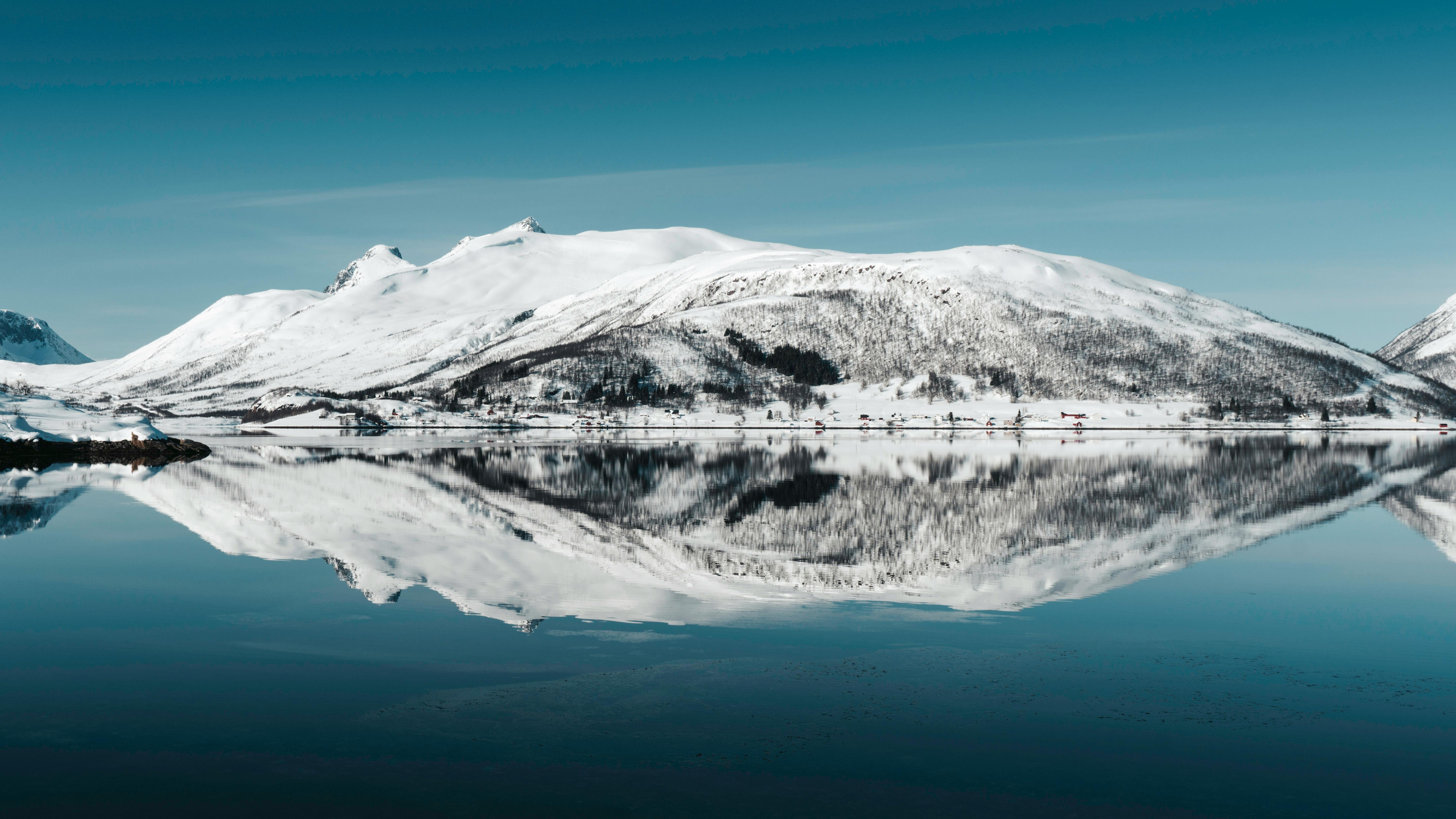 Breathtaking Arctic Mountains Reflected on Lake · Free Stock Photo
