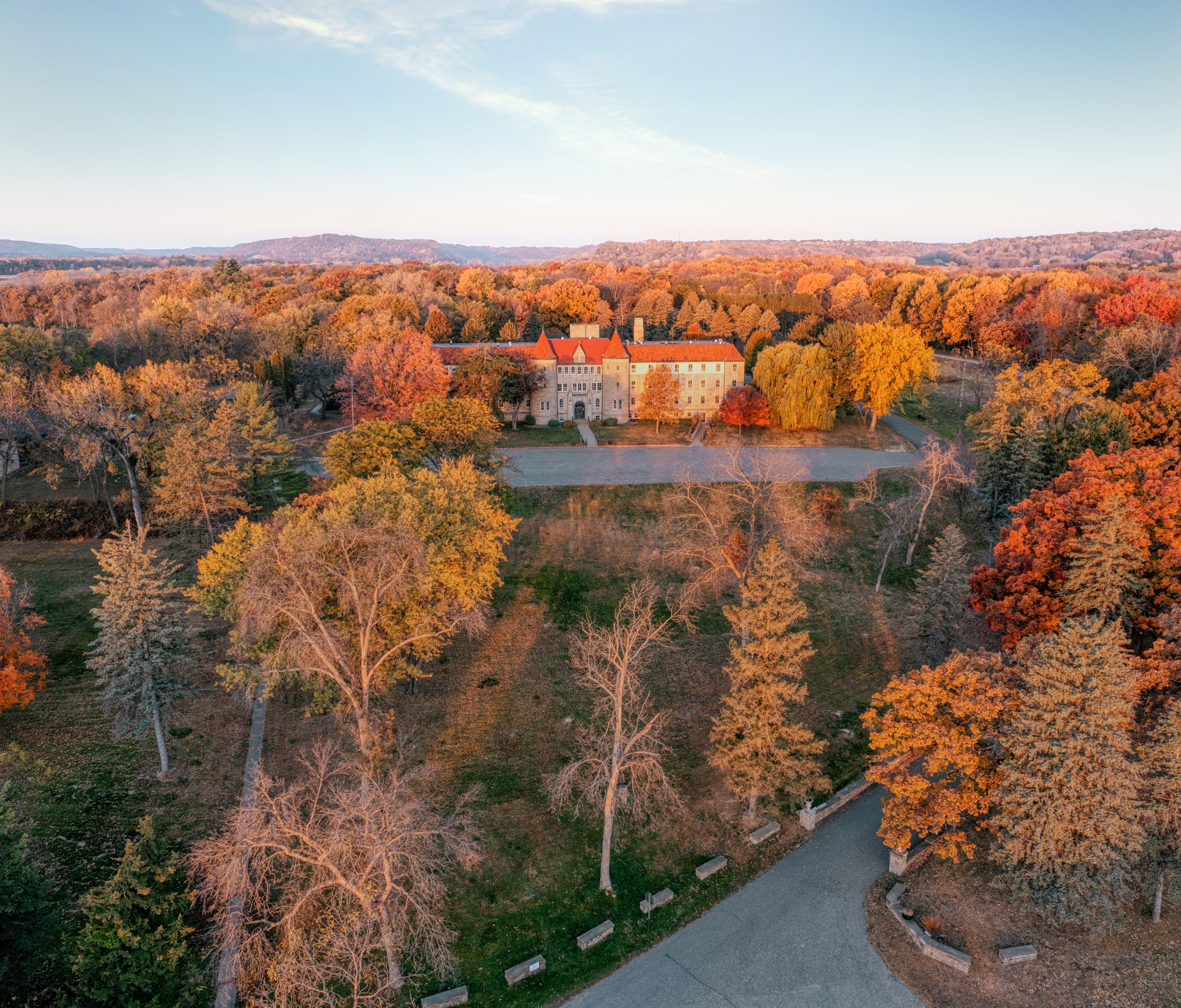 Aerial View of Autumn Landscape in Frontenac, Minnesota · Free Stock Photo