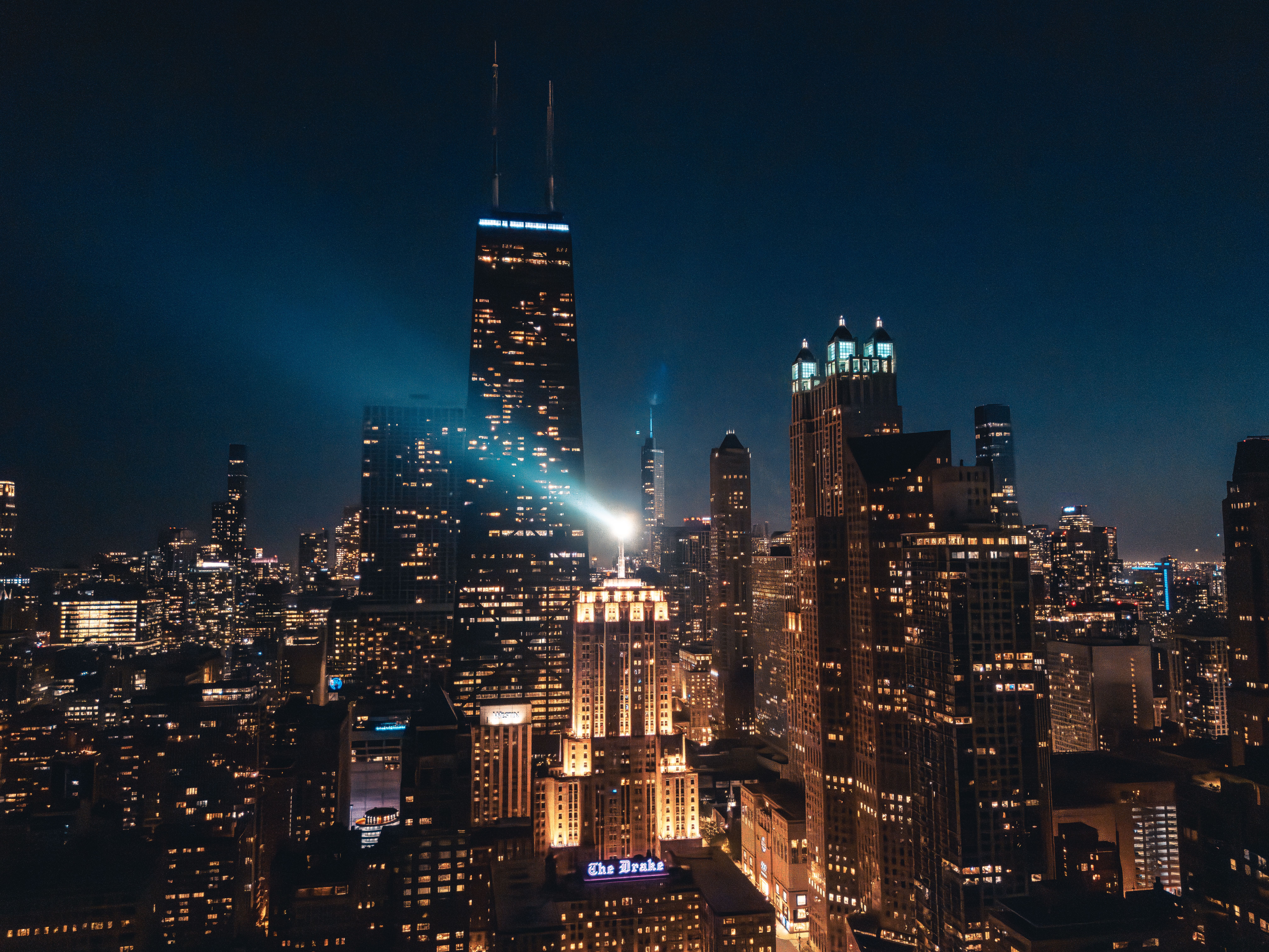 Breathtaking Chicago Skyline at Night · Free Stock Photo