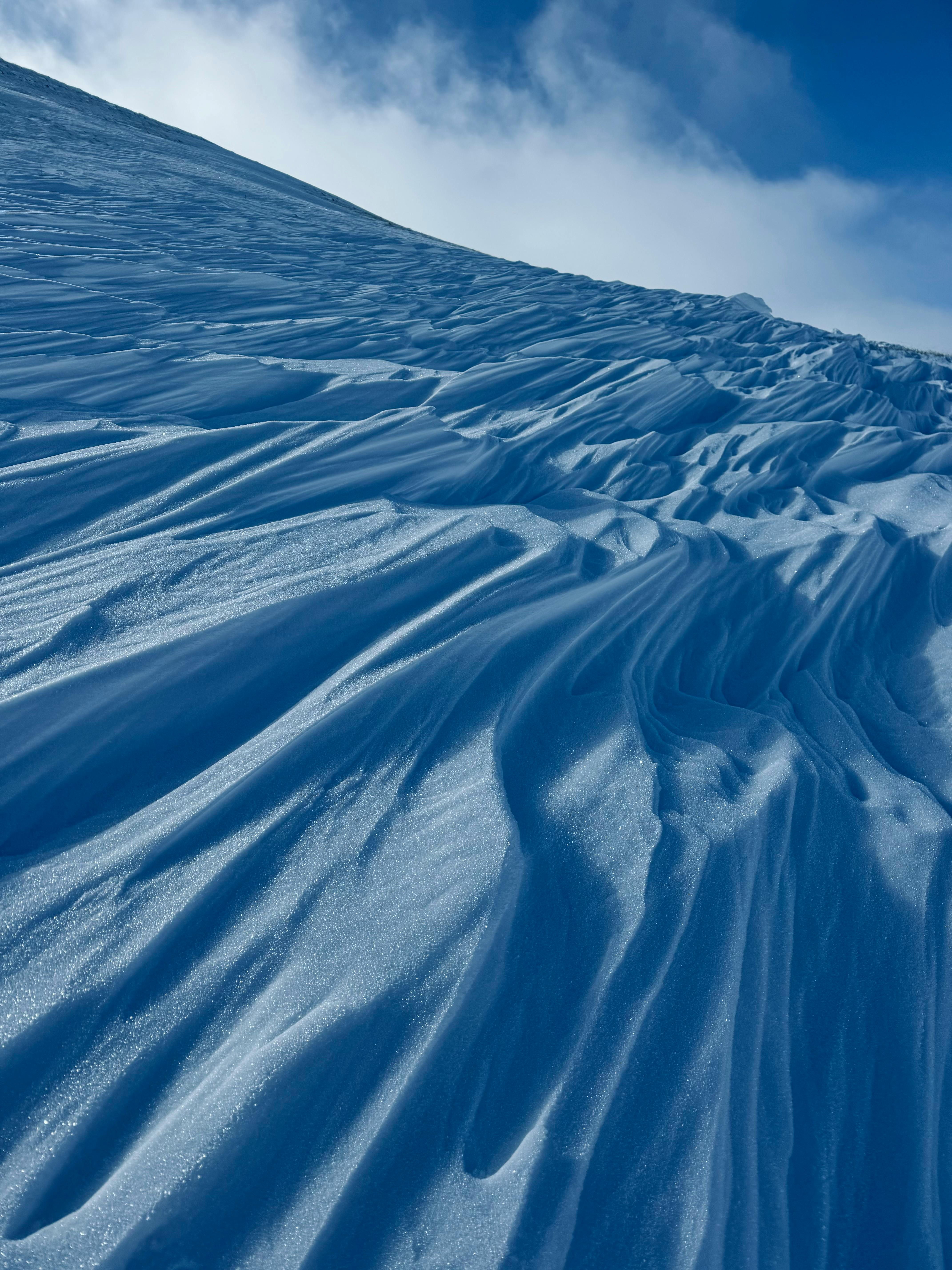 Dramatic Blue Snowy Landscape with Patterns · Free Stock Photo