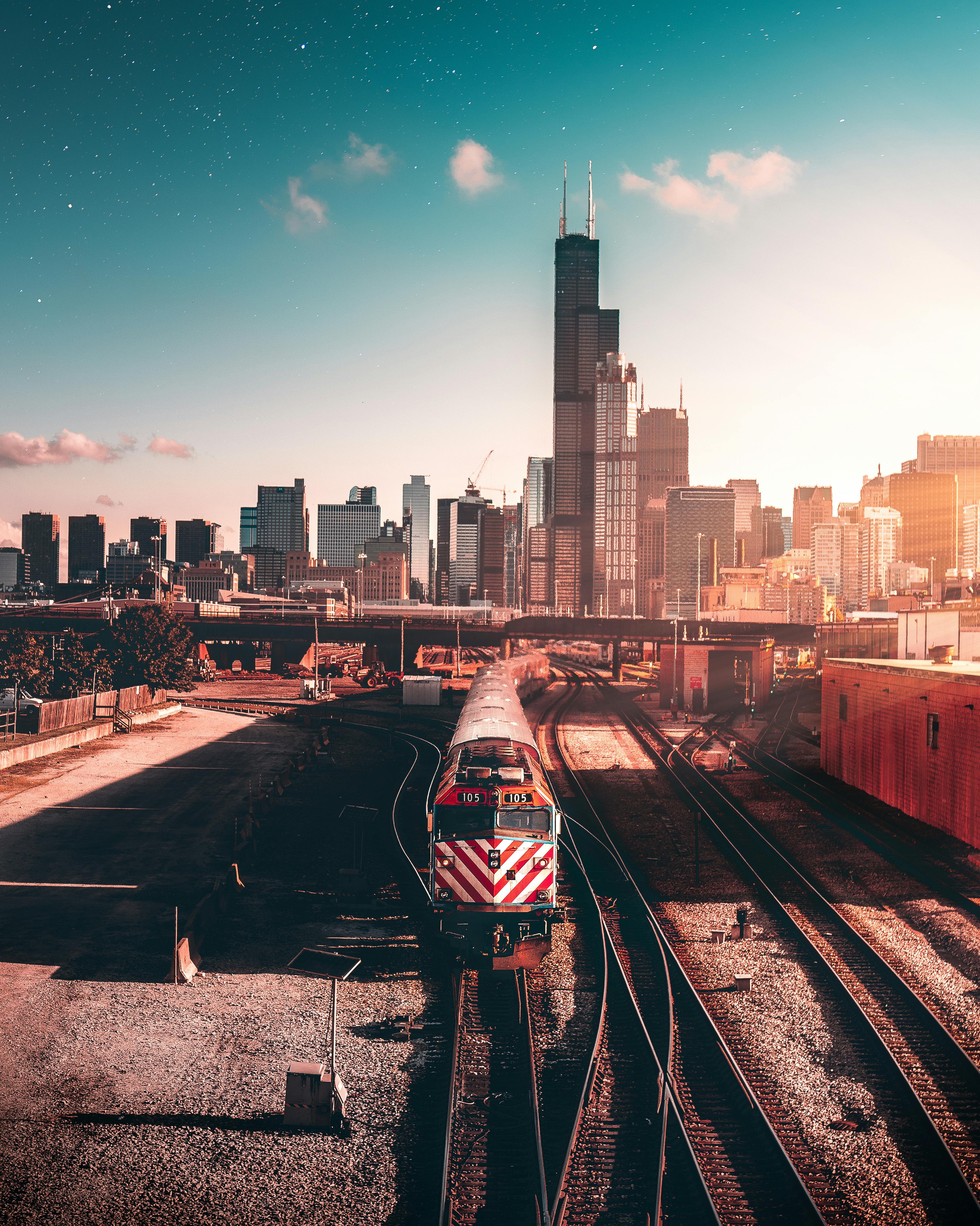 A Train on Railroad · Free Stock Photo