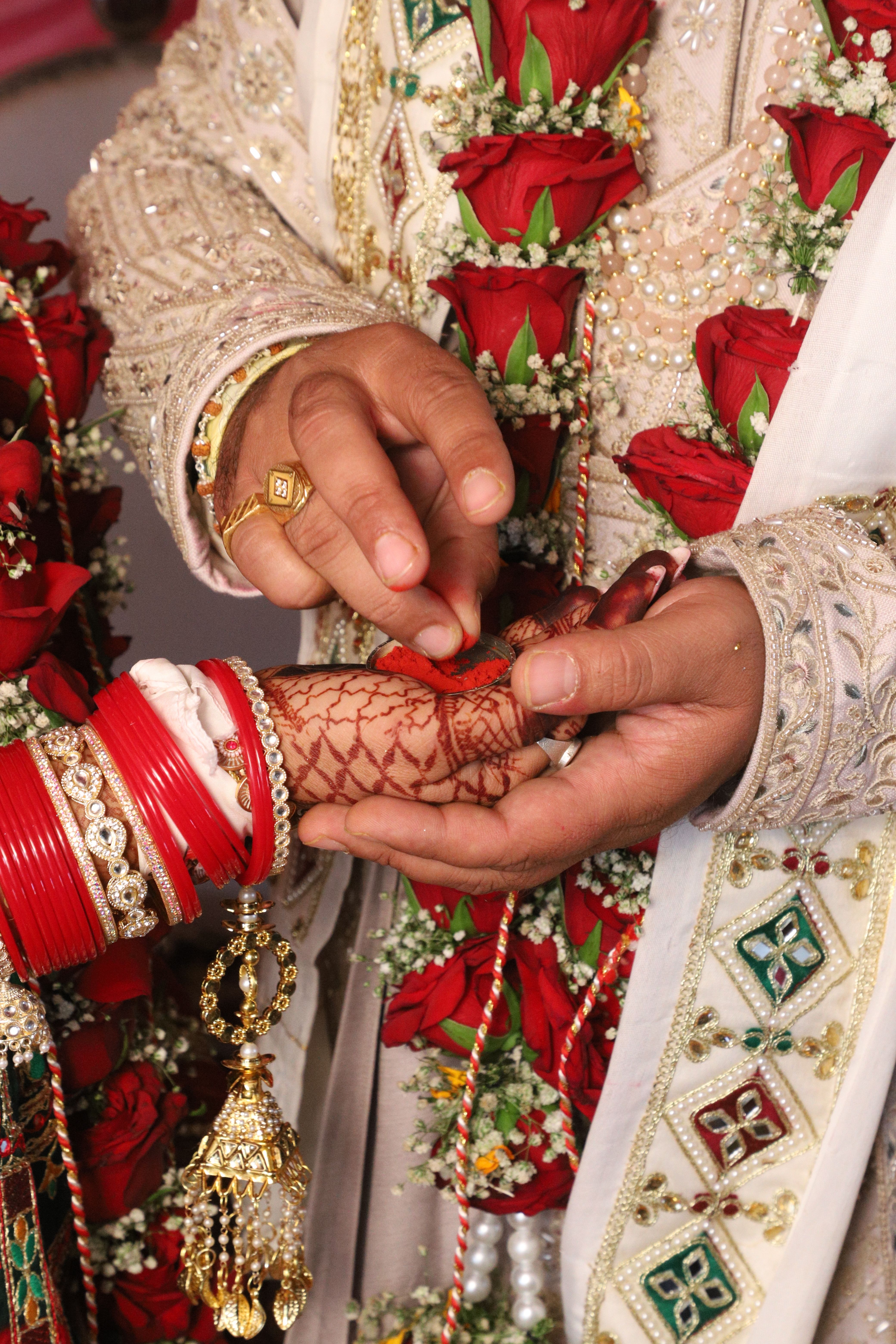 Primer Plano De Los Rituales De La Ceremonia Tradicional De Boda India ...