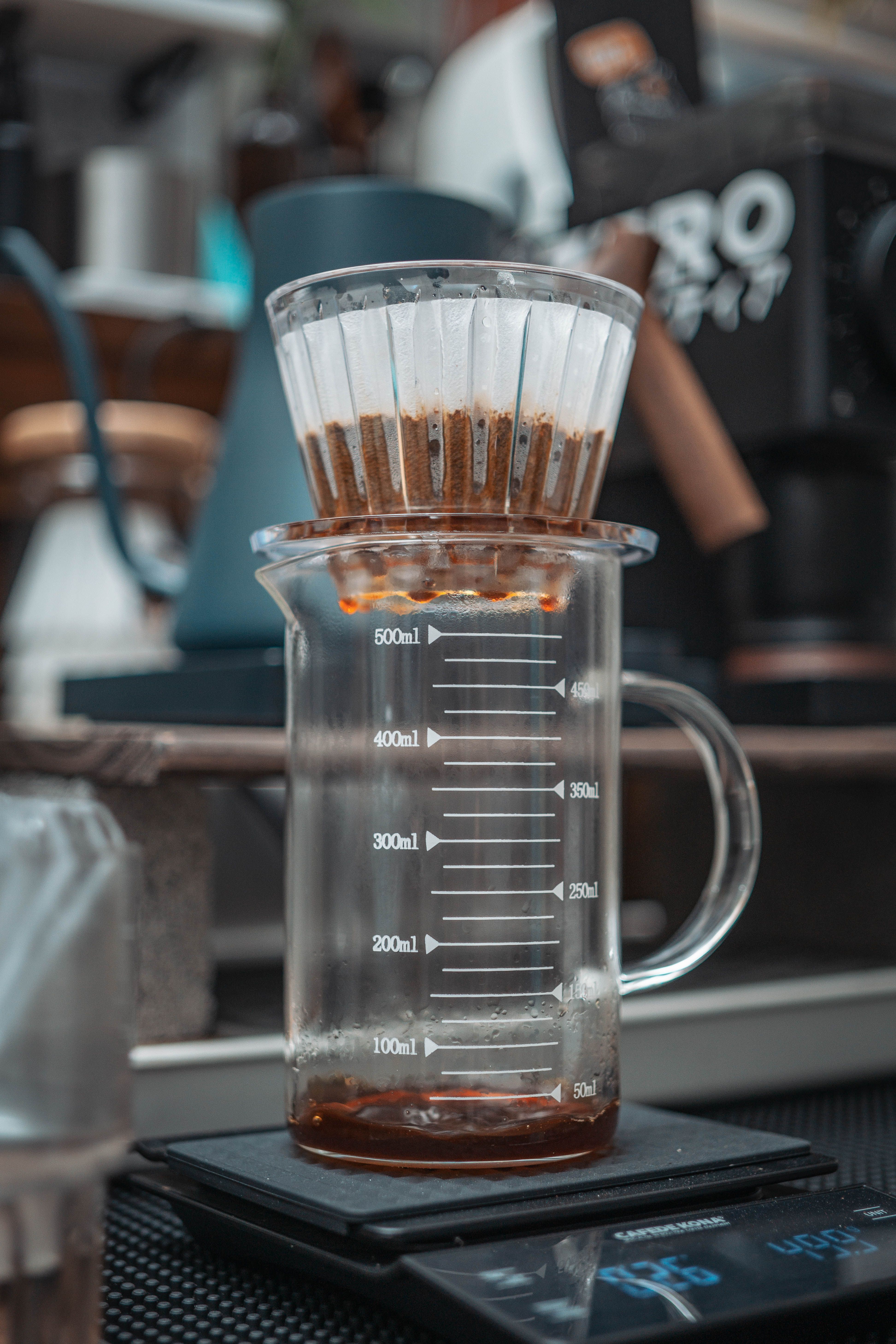 Pour Over Coffee Brewing Setup in Café · Free Stock Photo