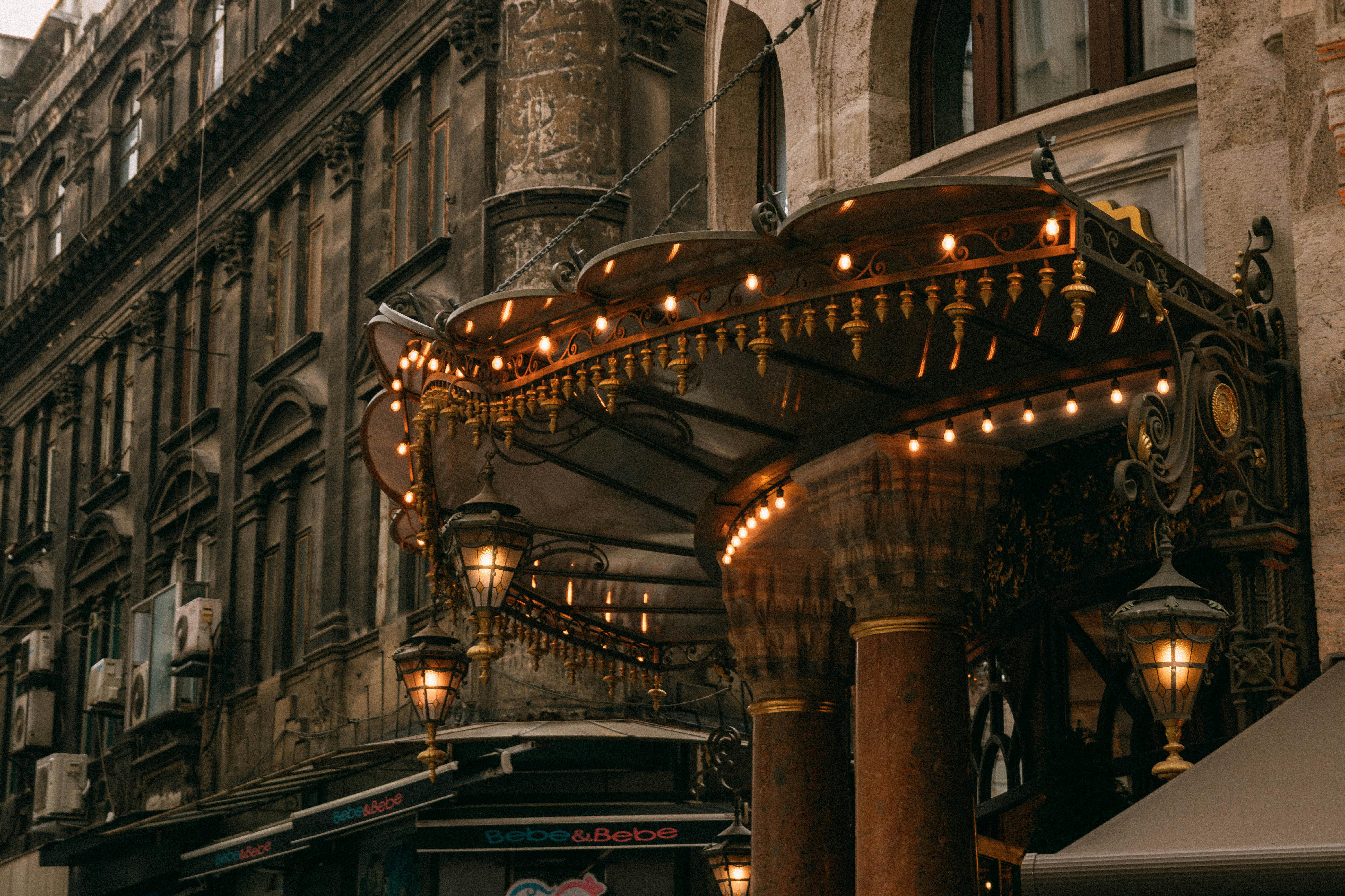 Ornate Vintage Canopy on Historic Building · Free Stock Photo