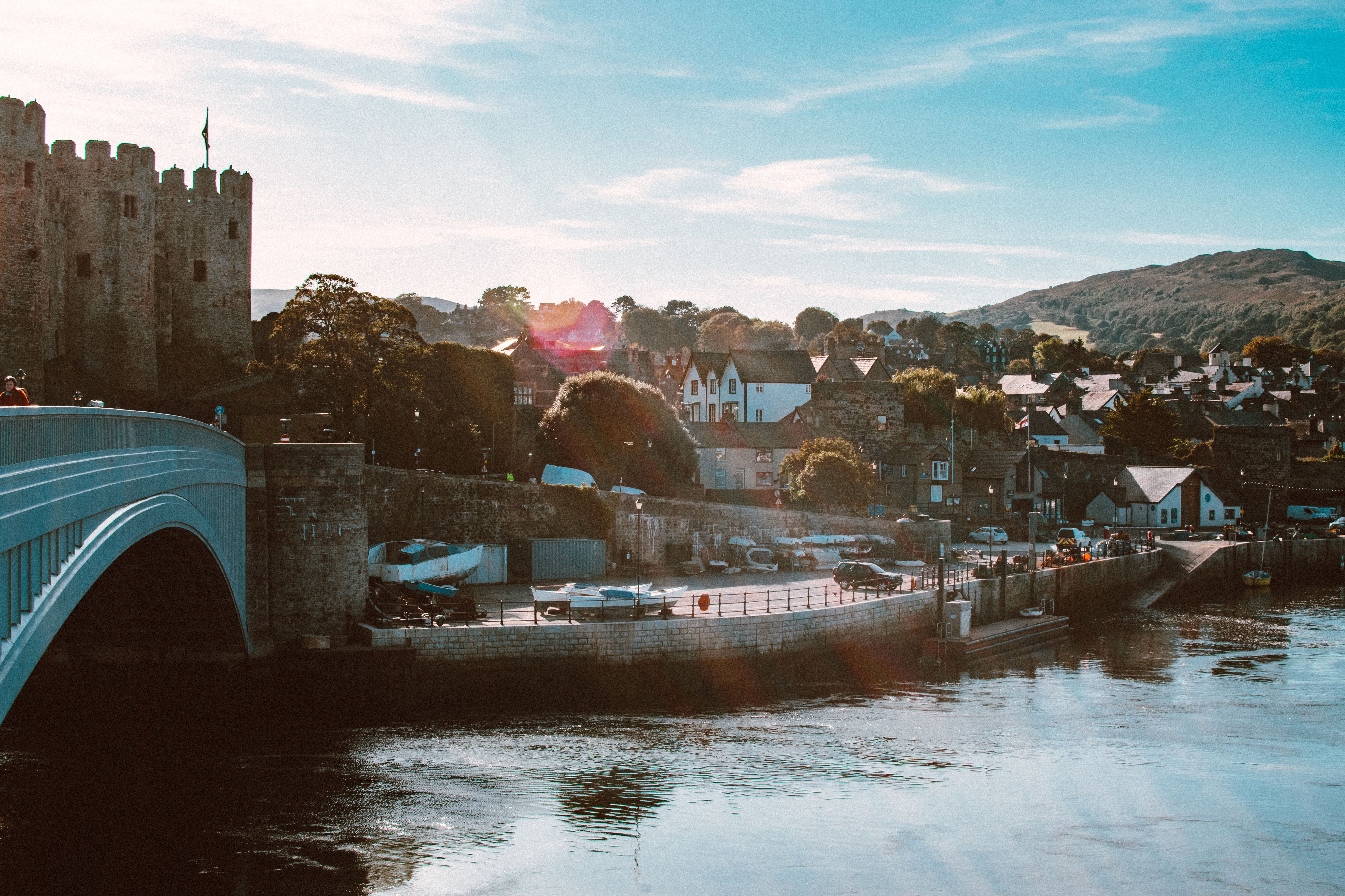Castle Near Bridge View · Free Stock Photo
