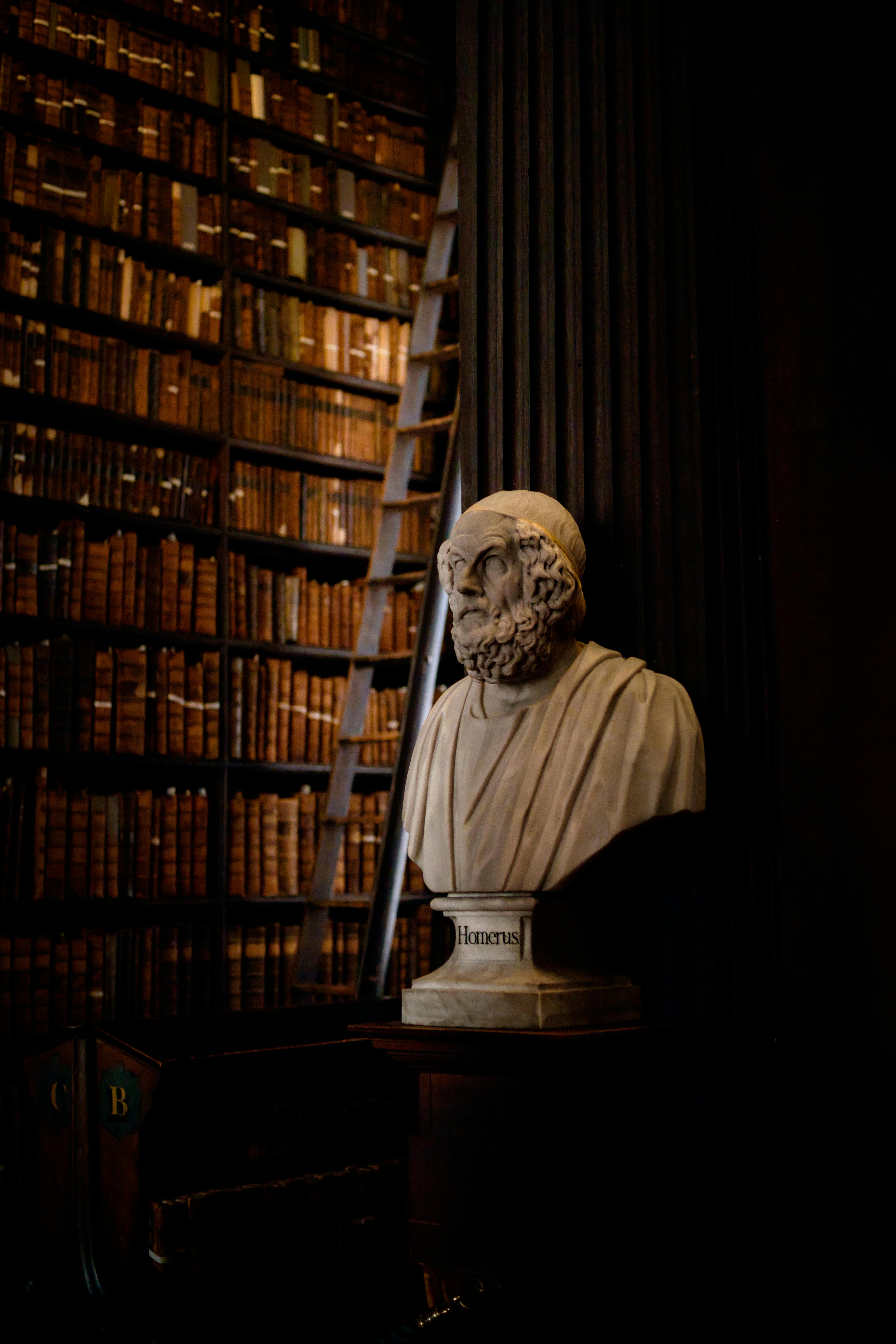 Patung Dada Klasik Di Perpustakaan Bersejarah Dublin · Foto Stok Gratis