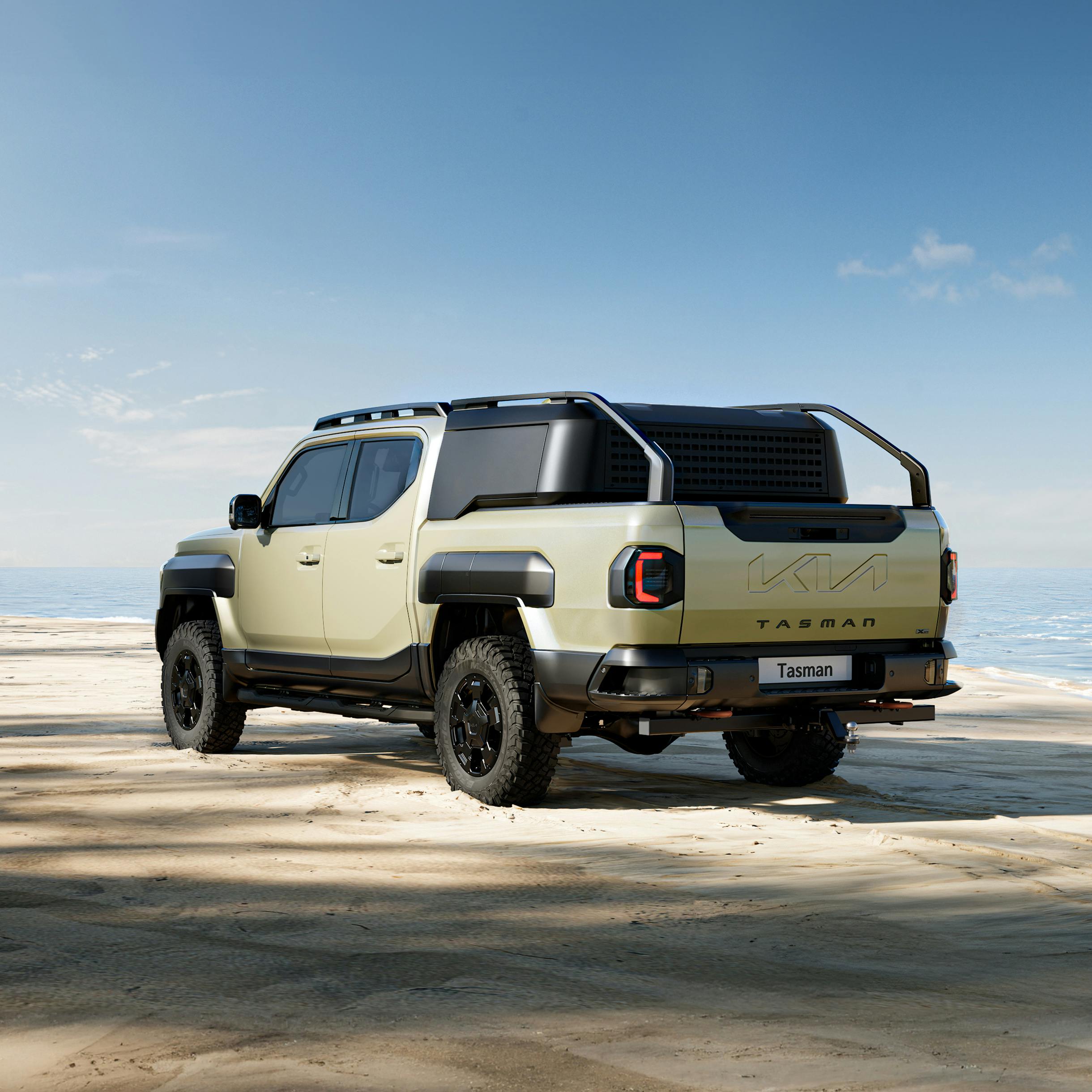 Modern Pickup Truck on Sandy Beach · Free Stock Photo