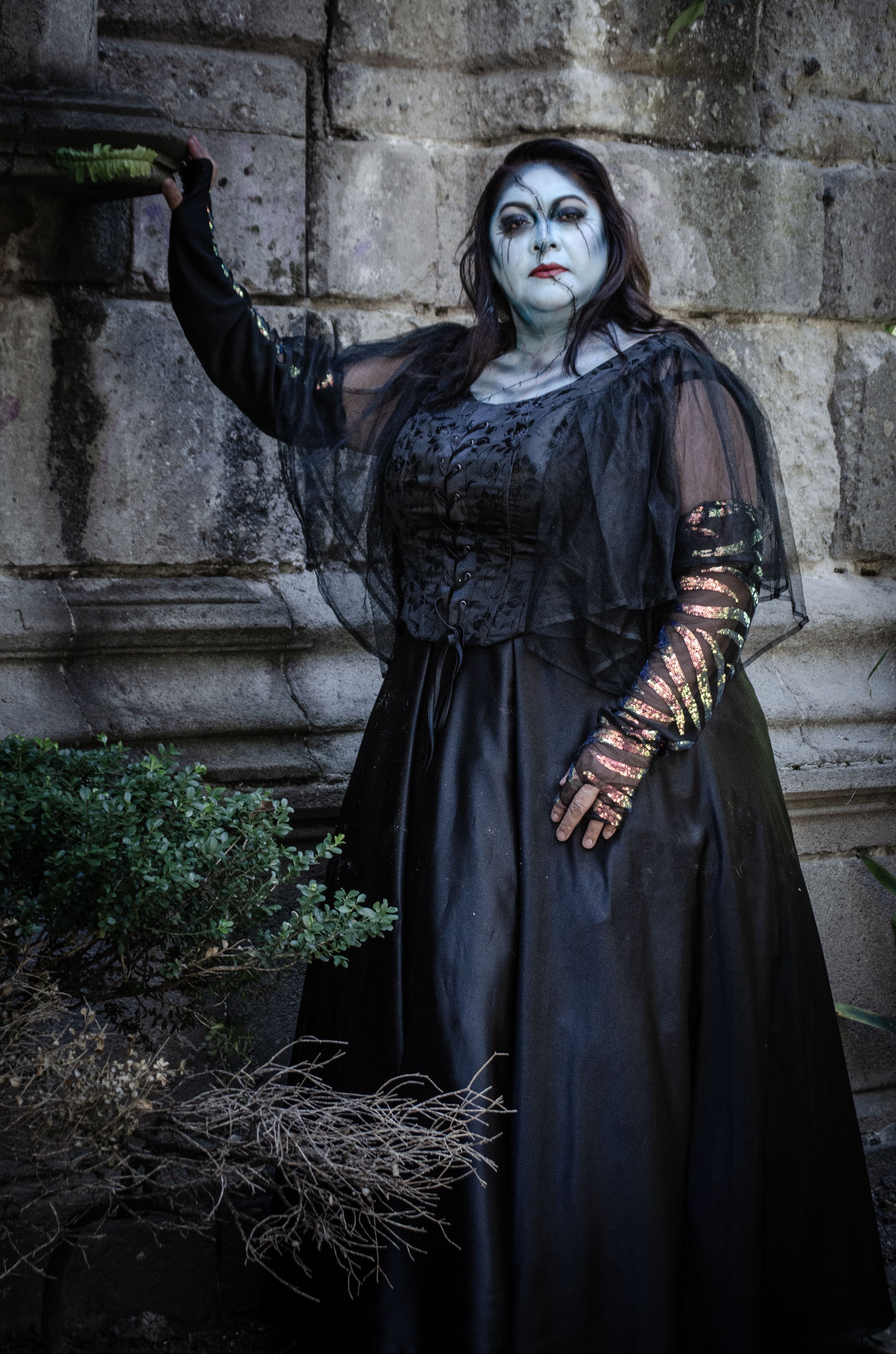 Gothic Cosplay Woman in Dark Costume Outdoors · Free Stock Photo