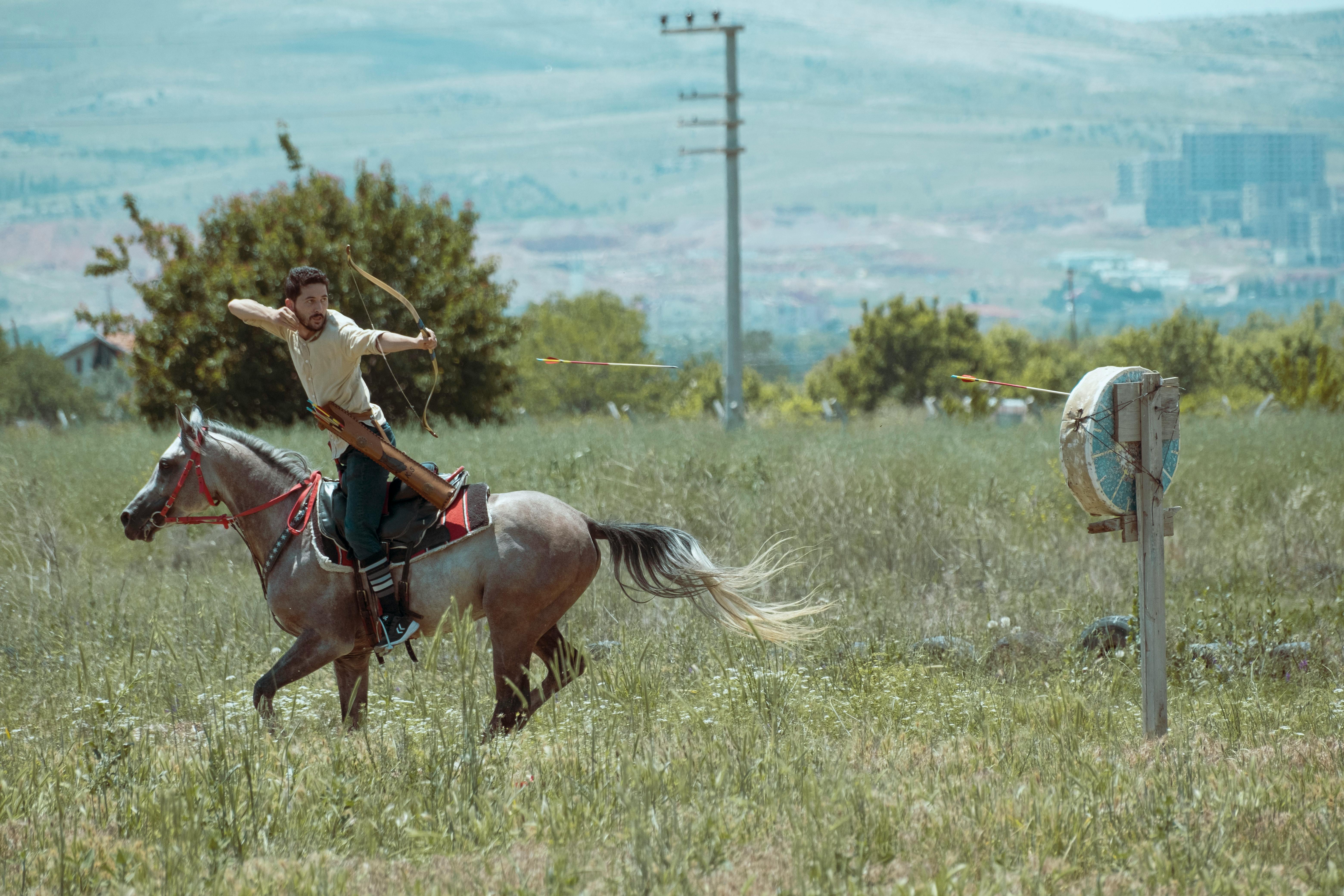 Mounted Archer Practicing in Konya Türkiye · Free Stock Photo