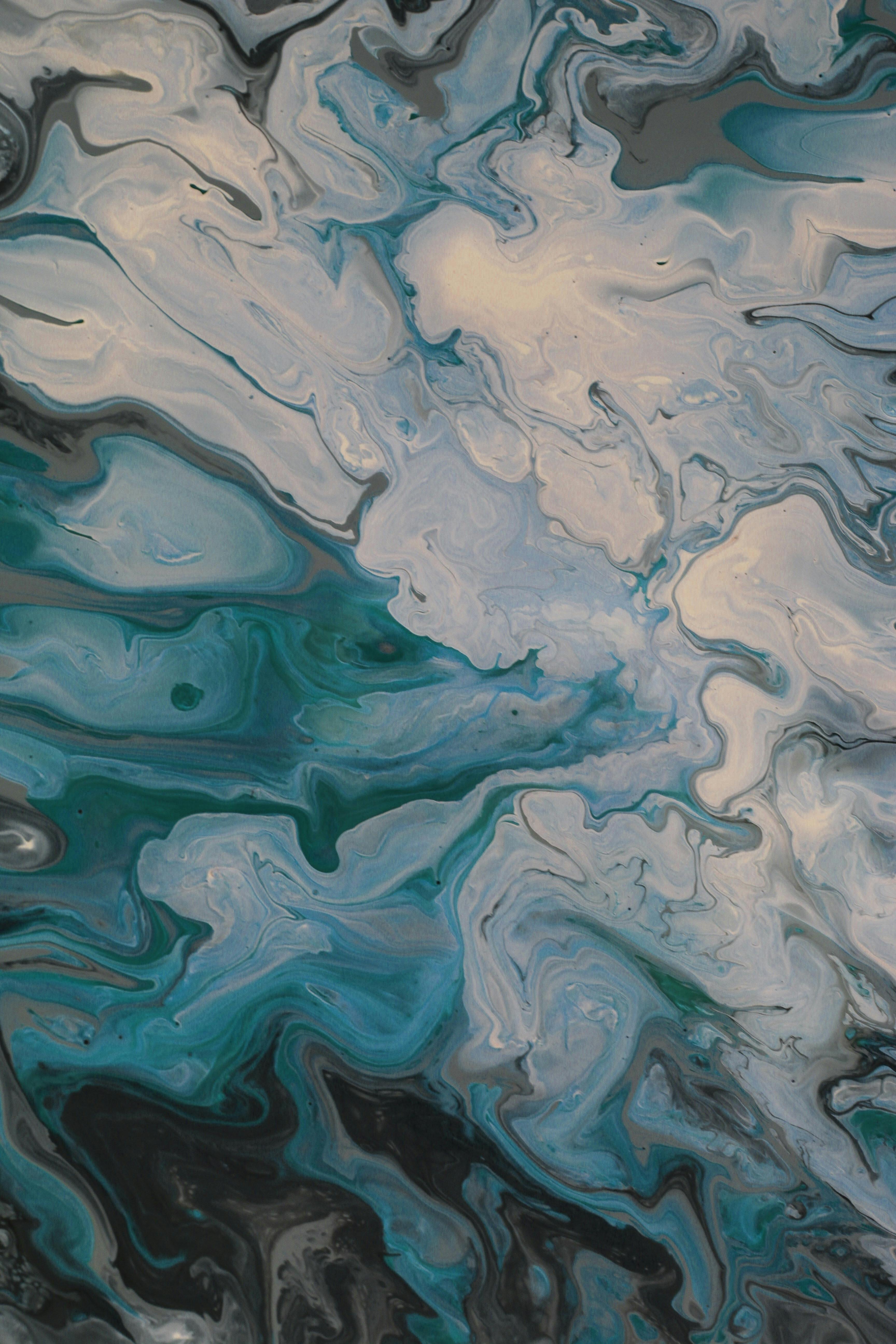 Abstract Marble Flow Pattern in Cool Colors · Free Stock Photo