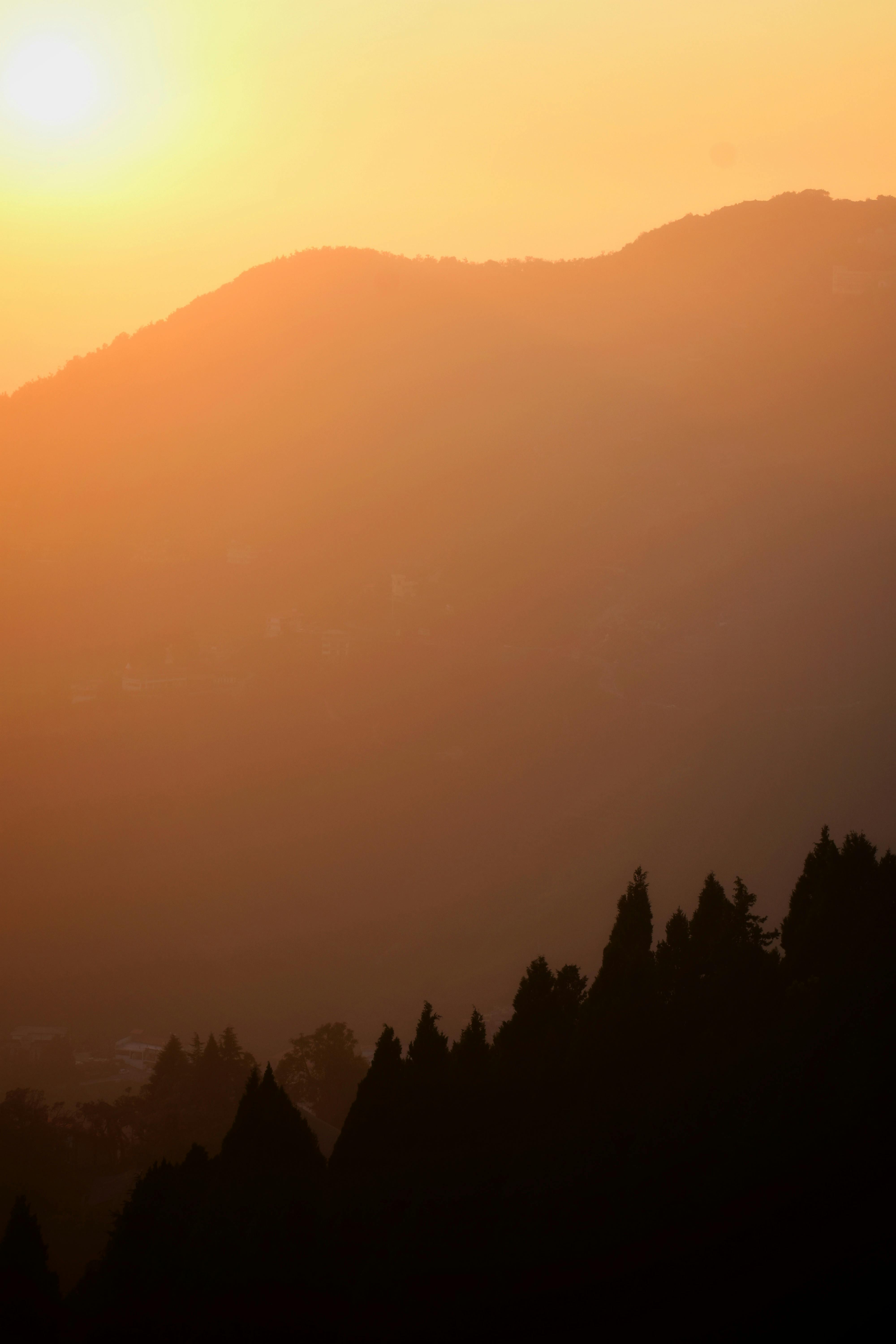 Scenic Sunset Over Mussoorie Hills · Free Stock Photo