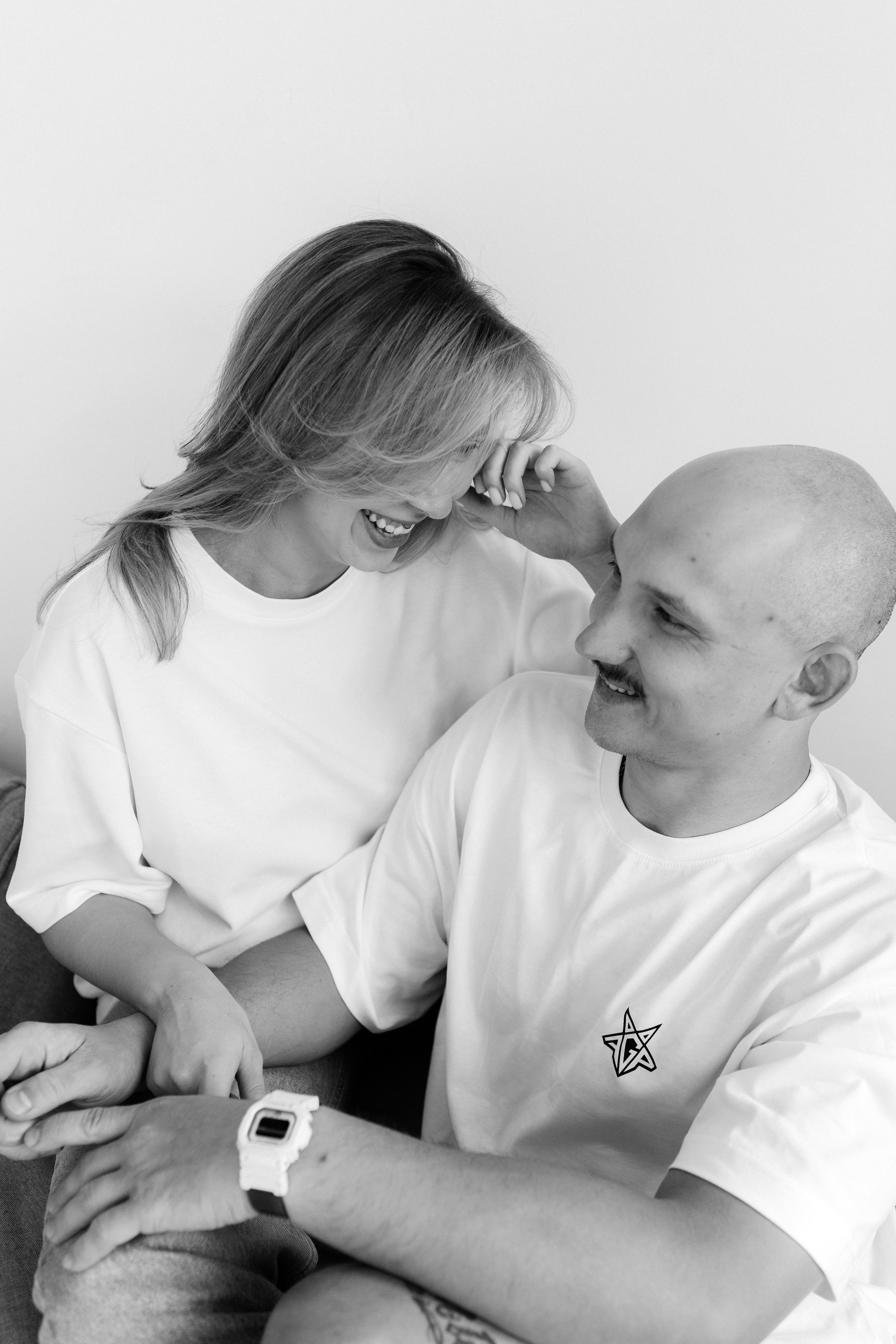 Joyful Couple Sharing Intimate Laughter · Free Stock Photo