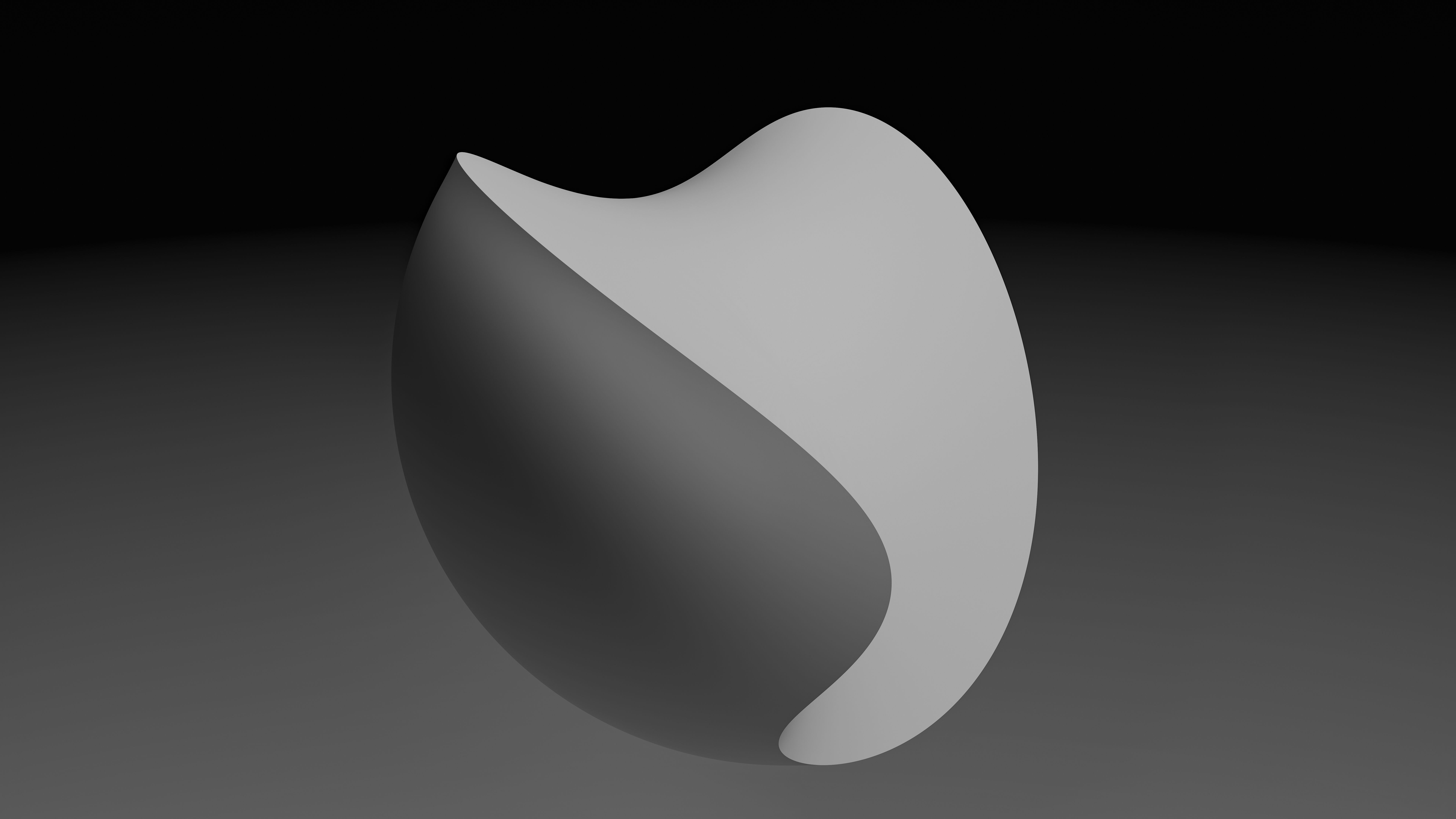Monochrome Abstract 3D Geometric Shape Design · Free Stock Photo