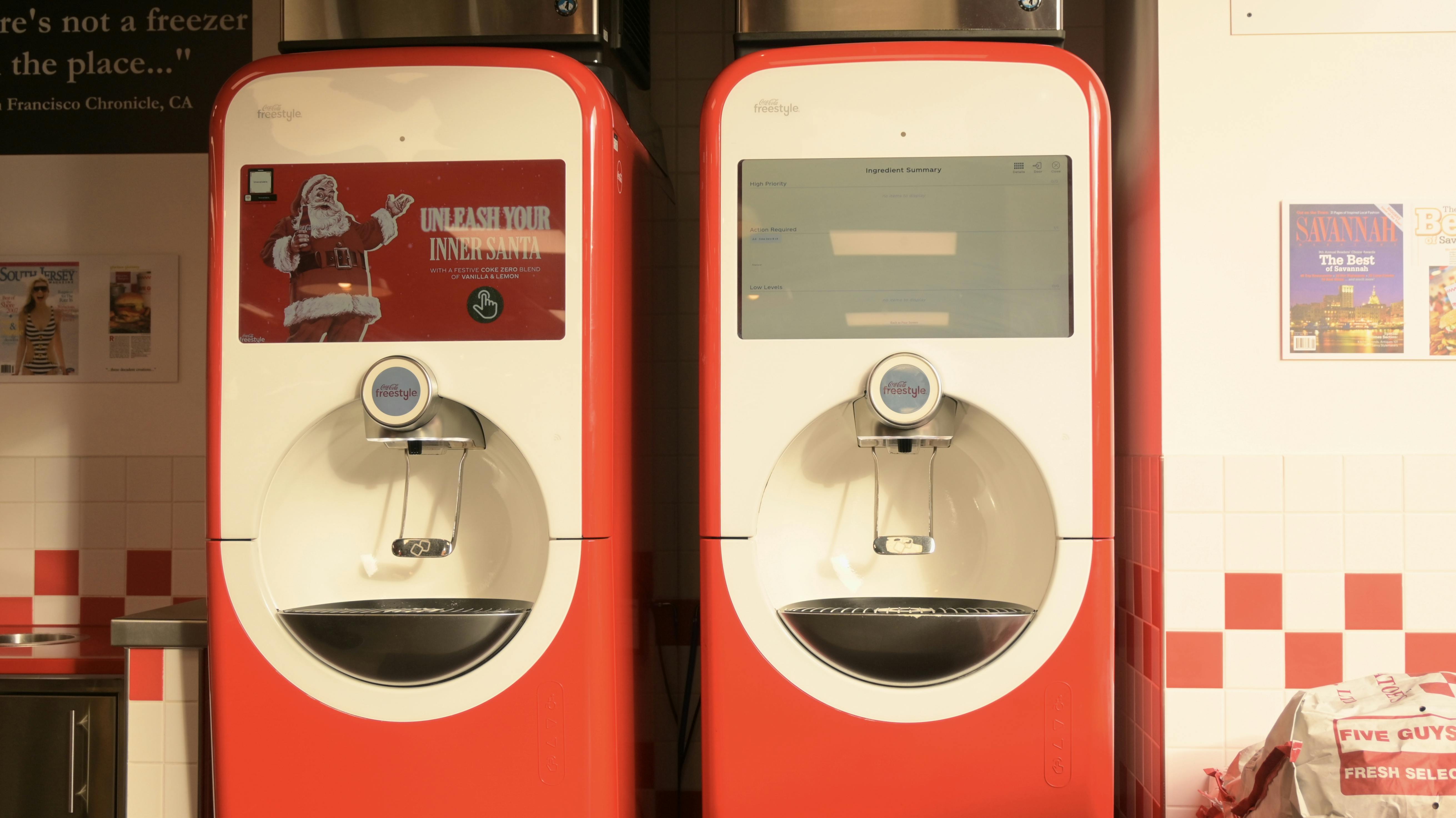 Coca-Cola Freestyle Machines in Restaurant Setting · Free Stock Photo