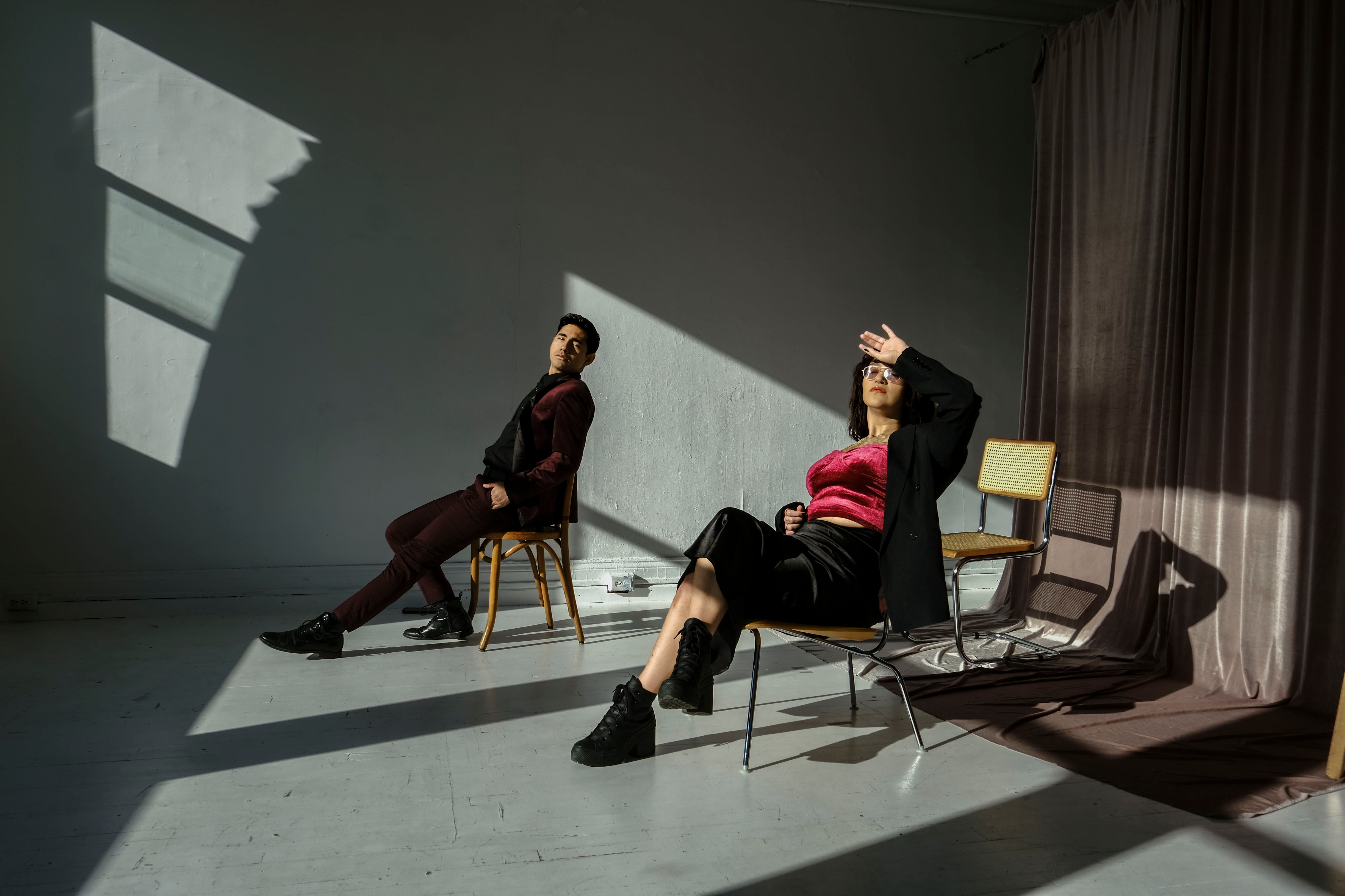 Artistic Indoor Portrait with Dramatic Shadows · Free Stock Photo
