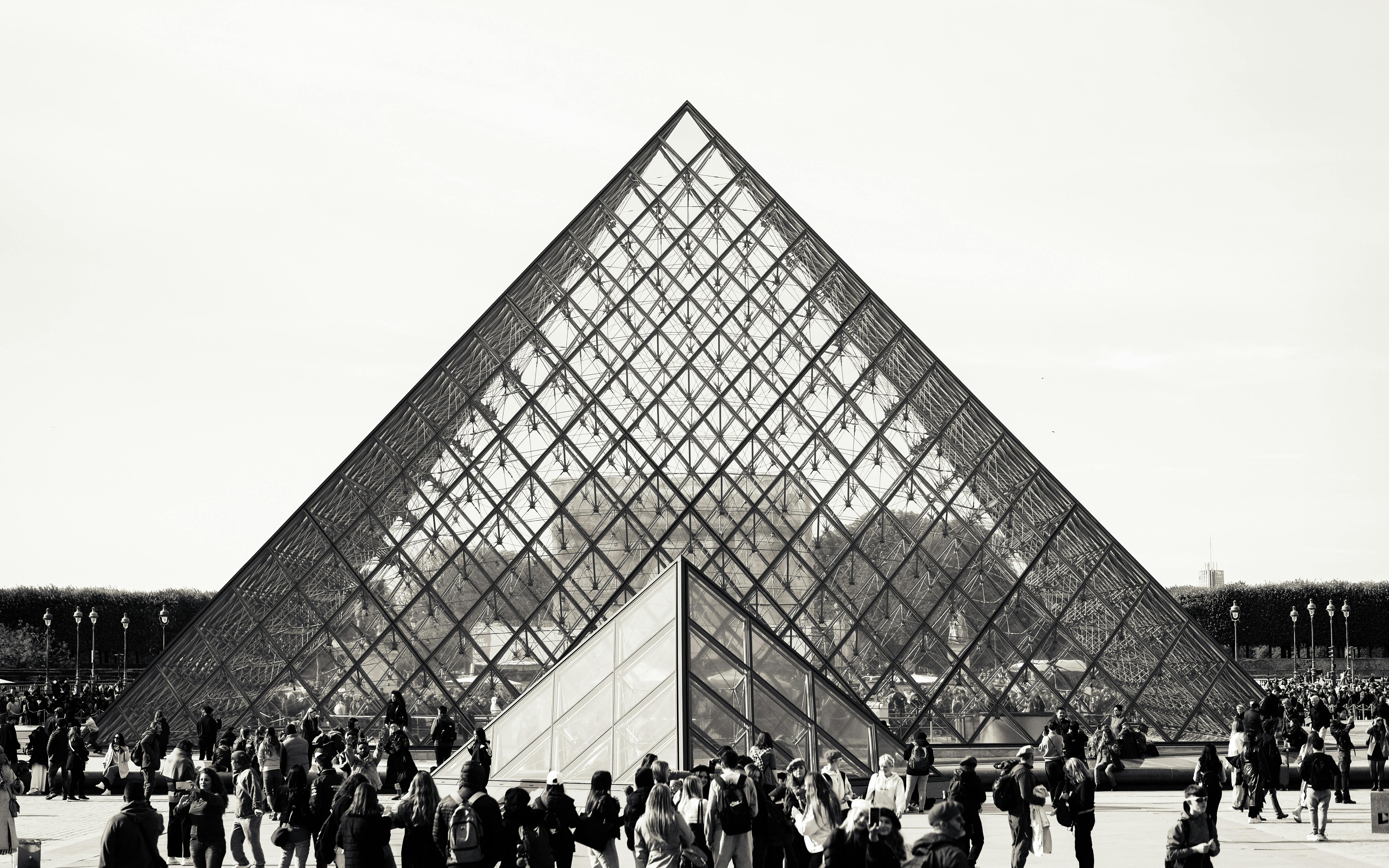 Iconic Louvre Pyramid in Paris, France · Free Stock Photo