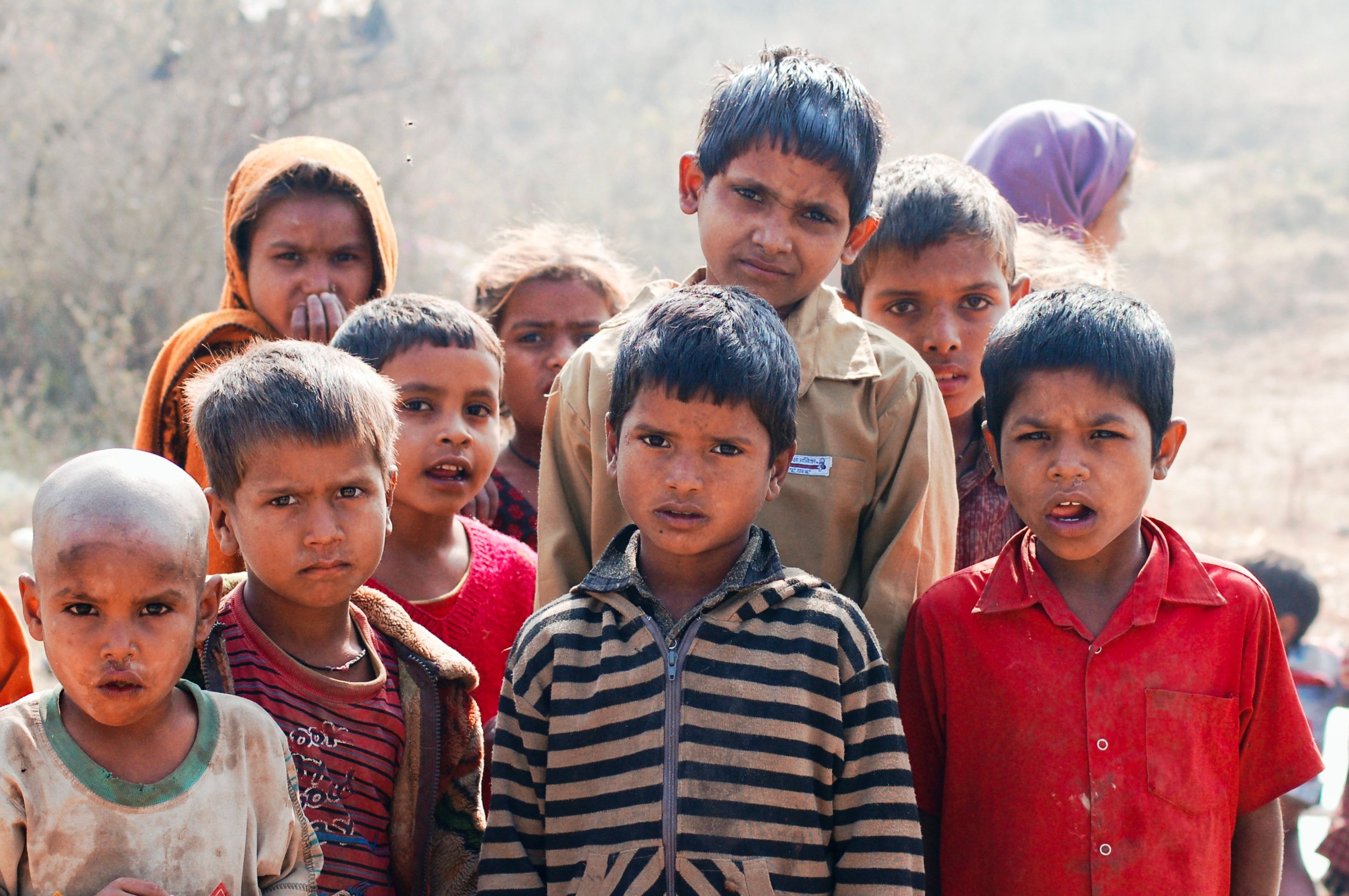 Group of children in rural setting · Free Stock Photo
