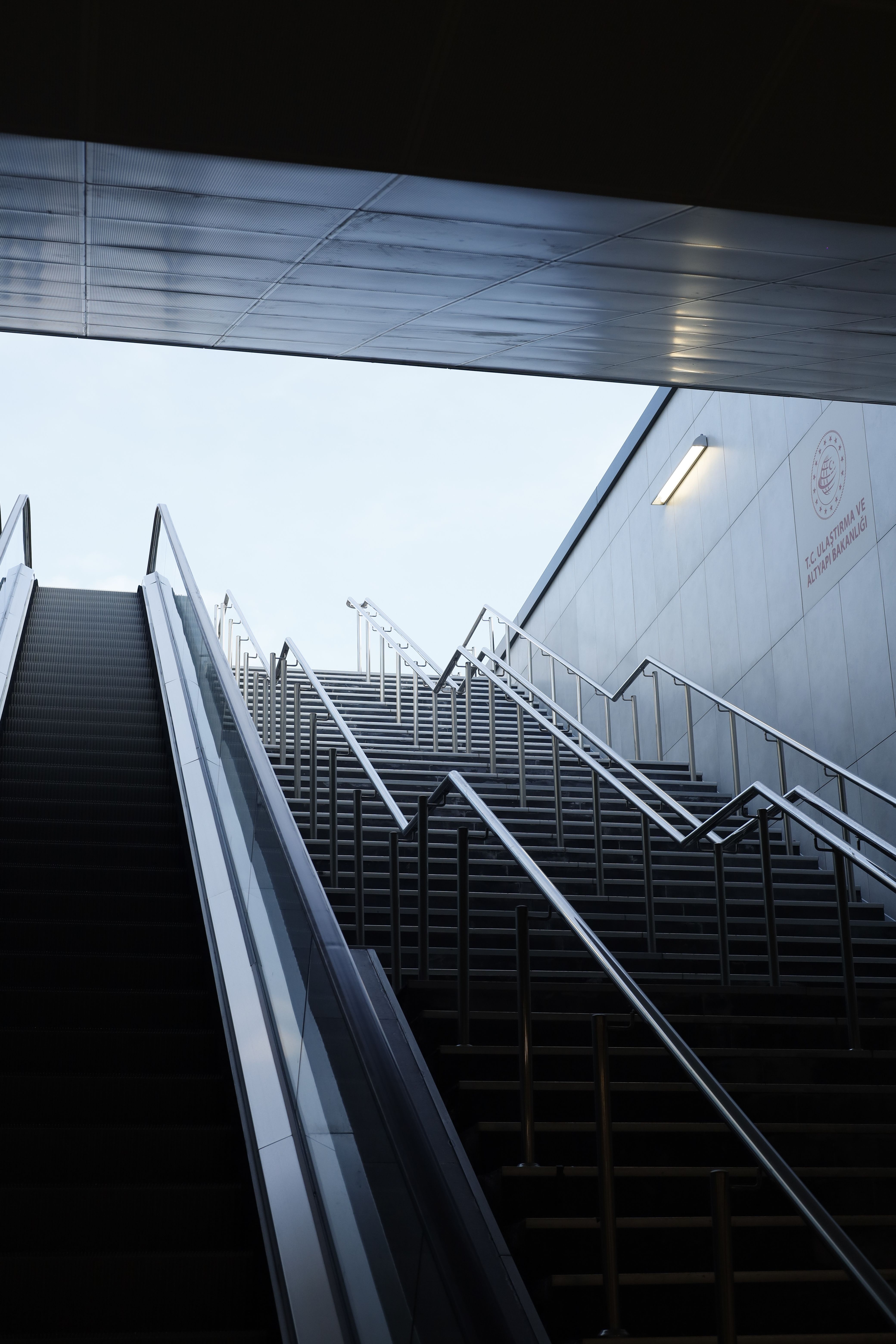 Modern Urban Staircase Leading to Sky · Free Stock Photo